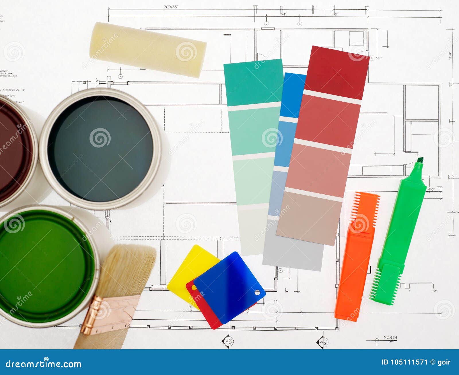 Painting project concept stock image. Image of inspiration - 105111571