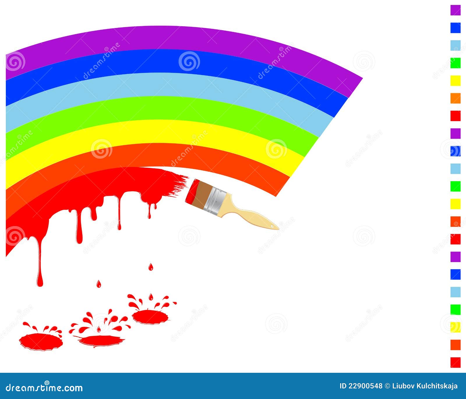 Painting rainbow colors. stock vector. Illustration of object - 22900548