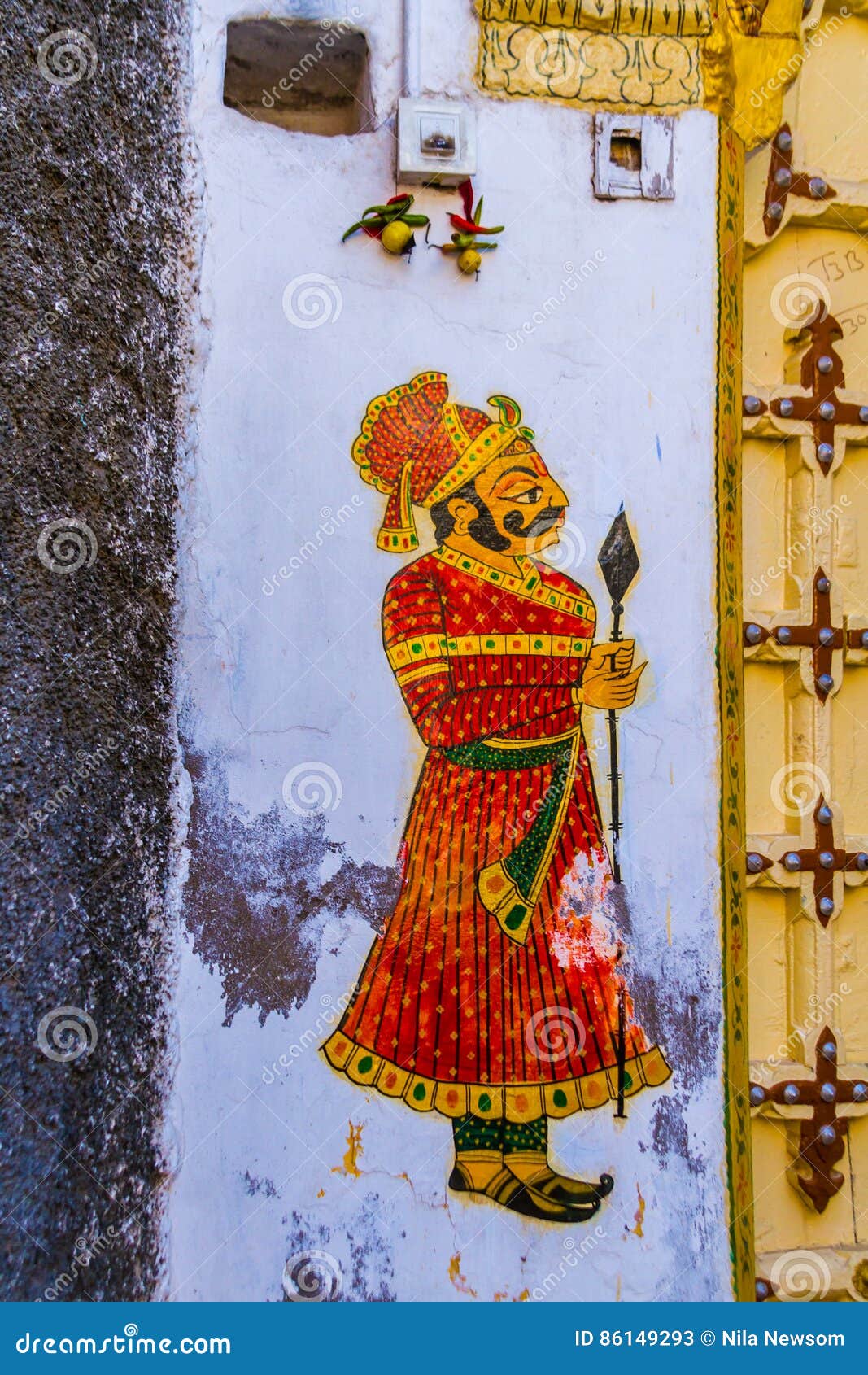 Painting of a Rajput Warrior Editorial Stock Photo - Image of ...
