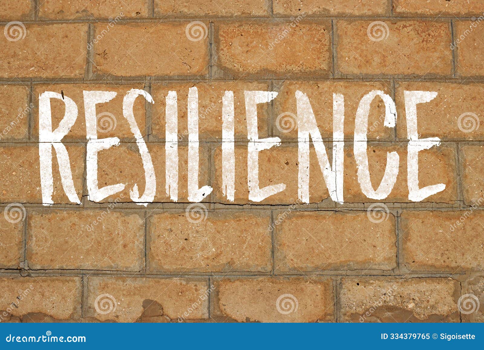 Painting Resilience Text Concept on Brick Wall Stock Image - Image of ...