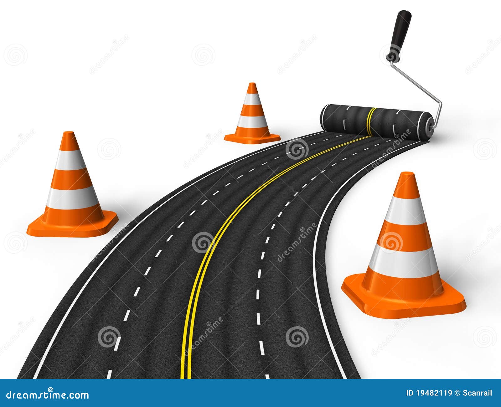 Roller Brush And Color Guide Palette In Rainbow Colors. Stock Image ...