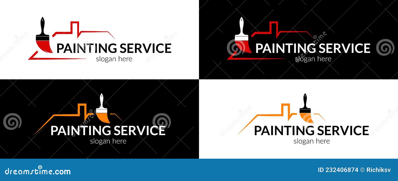 Painting services logo stock vector. Illustration of emblem - 232406874