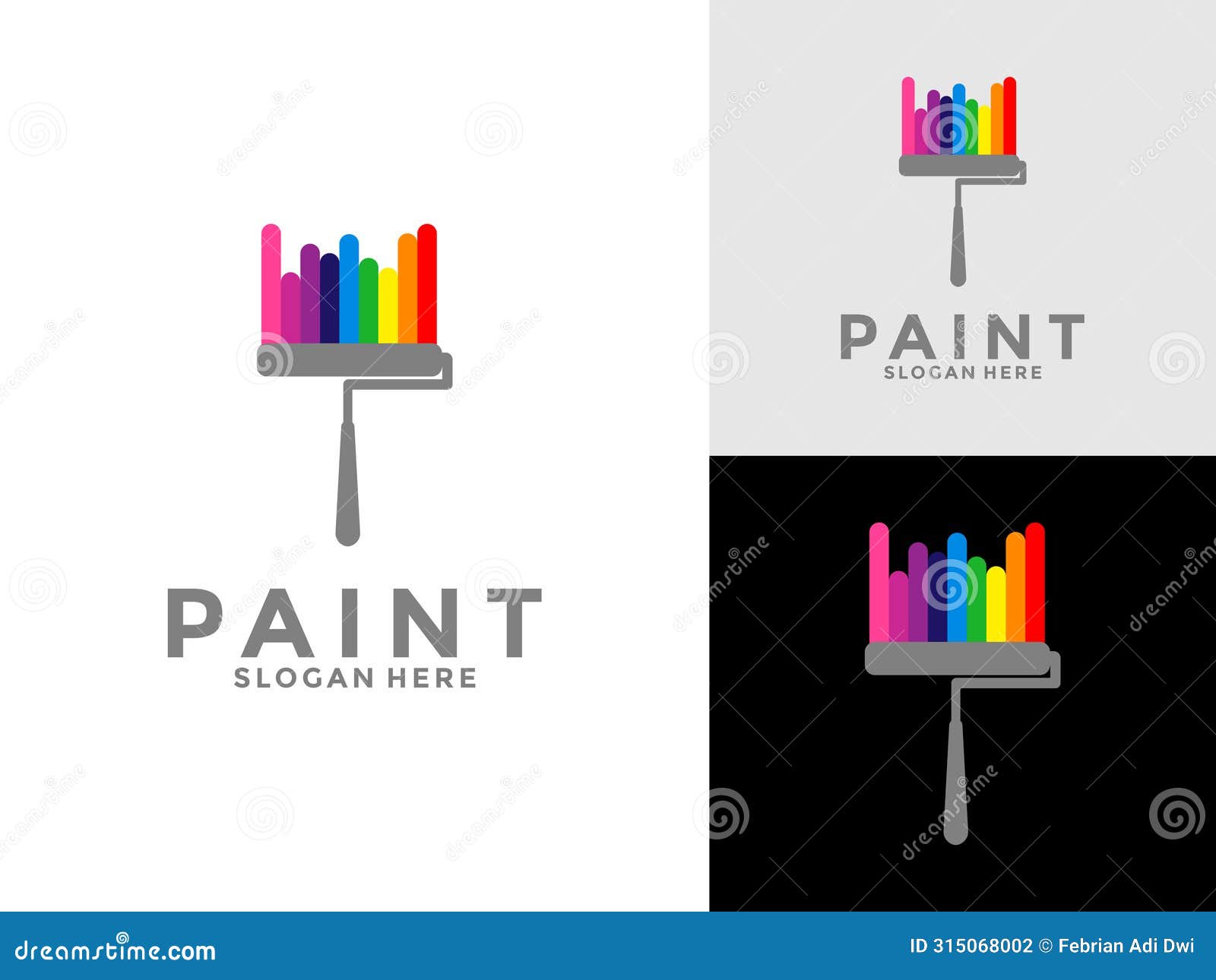 Painting Services Logo Vector, Colorful Home Paint Logo Icon Template ...