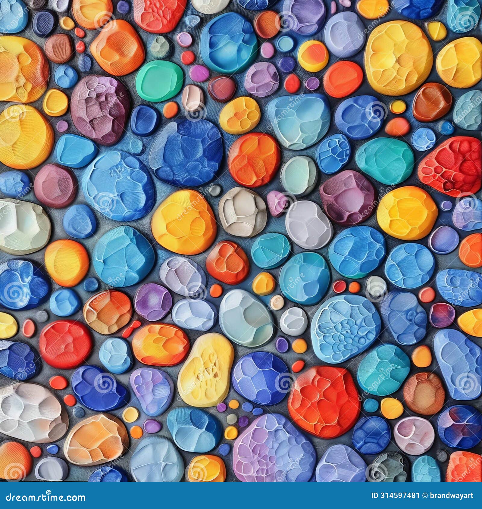 Vibrant Abstract Painting with Various Colors and Shapes Stock ...