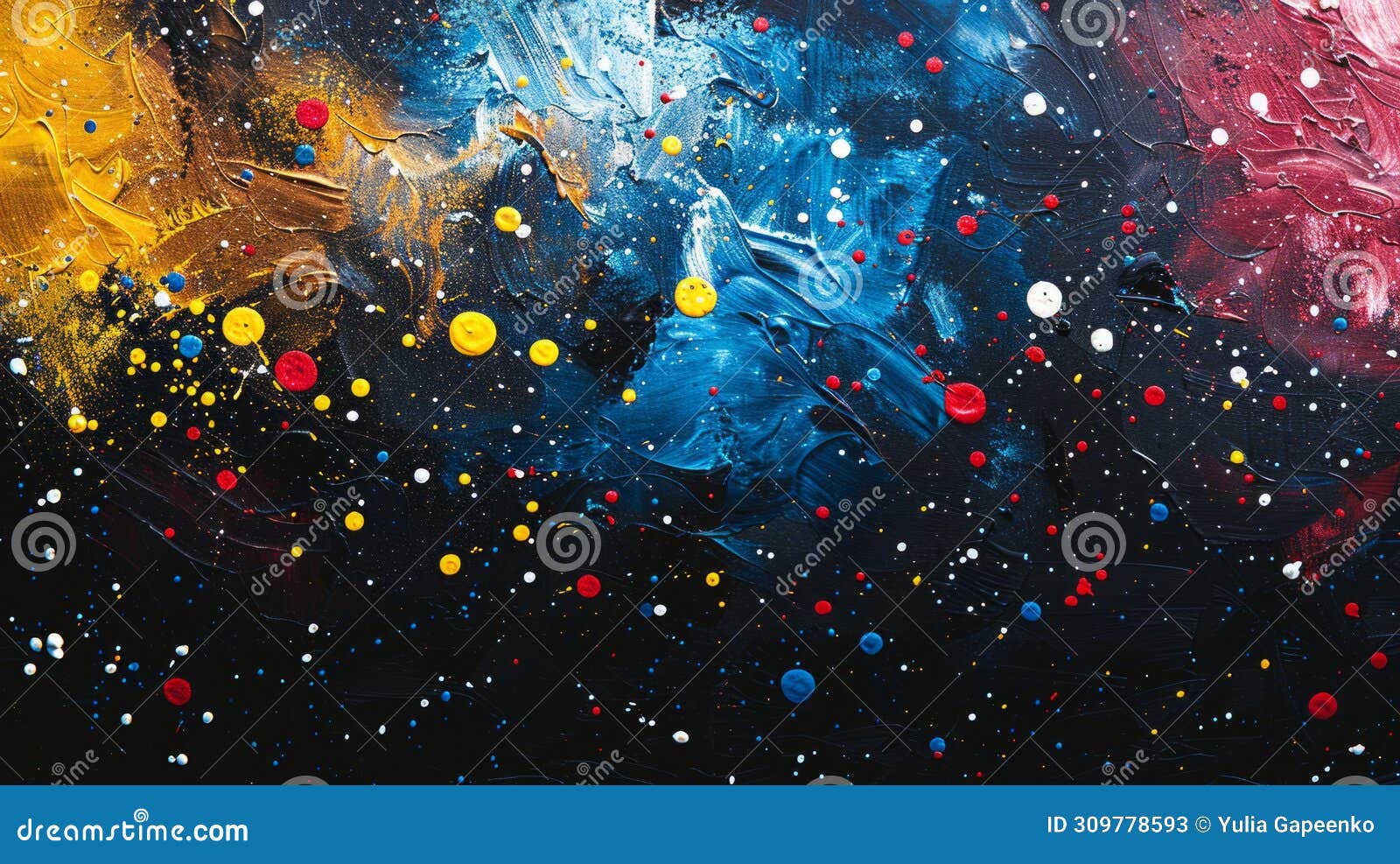 Vibrant Painting with Multicolored Paint Strokes Stock Image - Image of ...