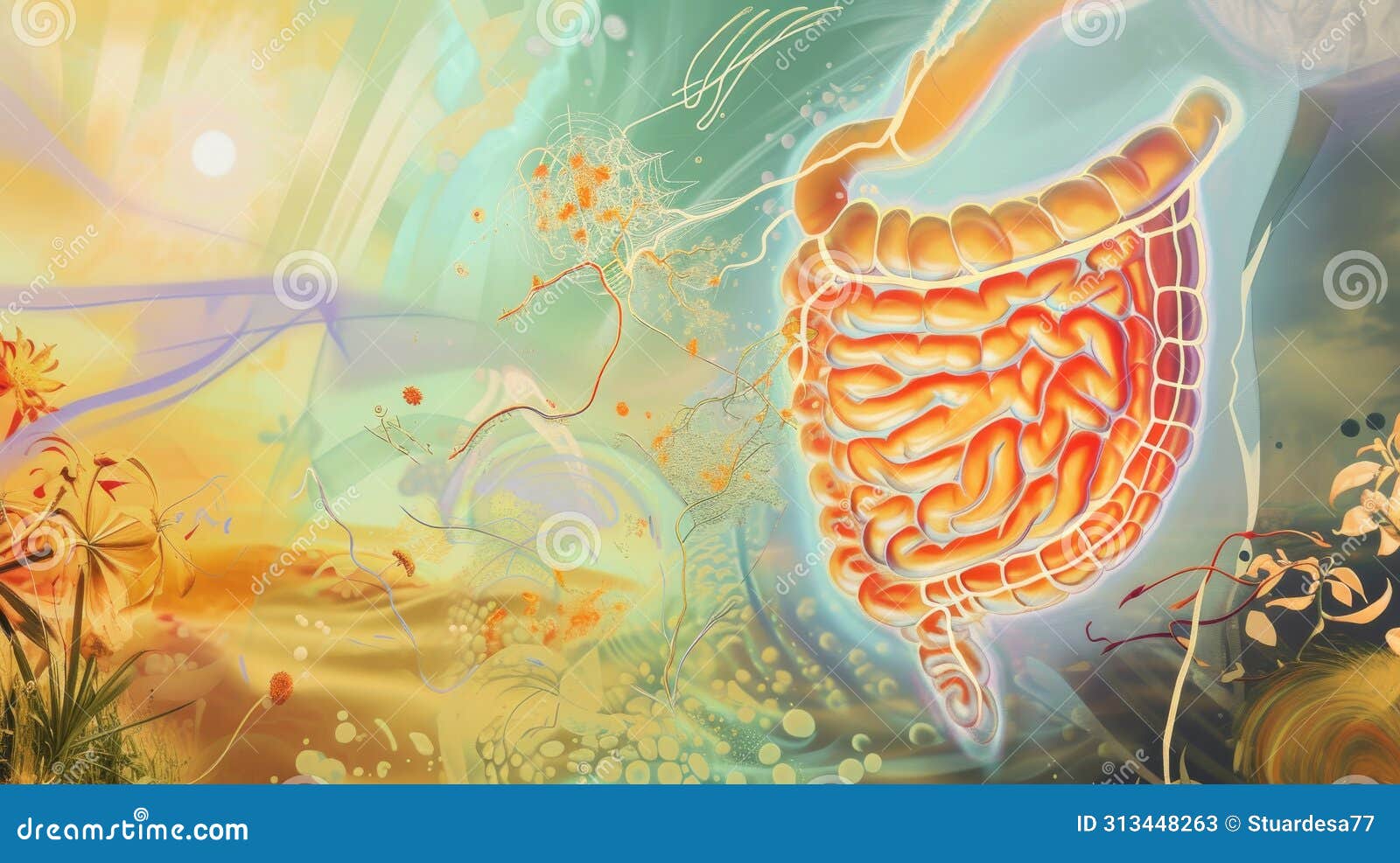 Abstract Digestive System Art Stock Image - Image of nature, artwork ...