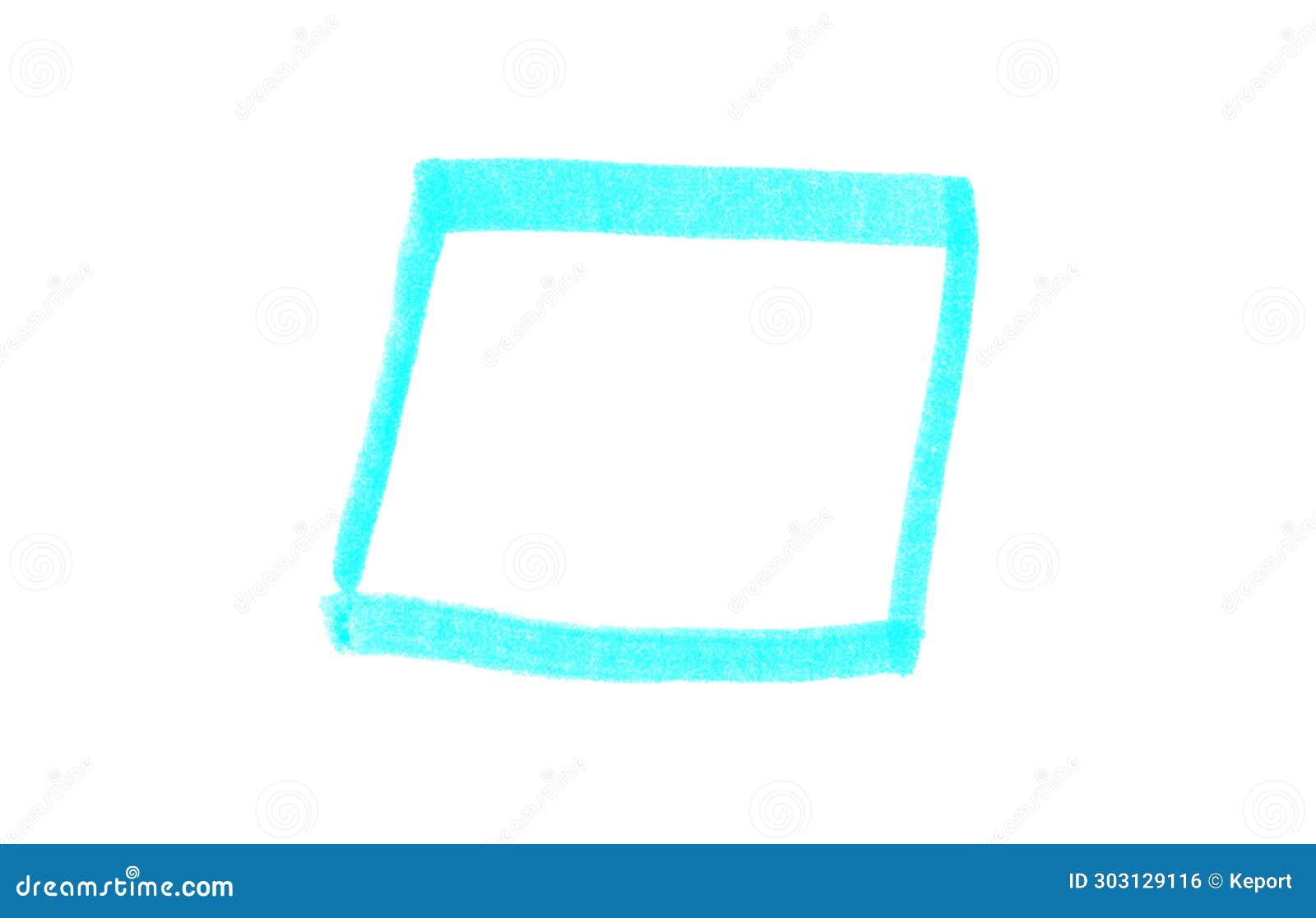 Painting Sketch with Pencil: Light Blue Rectangle Stock Illustration ...