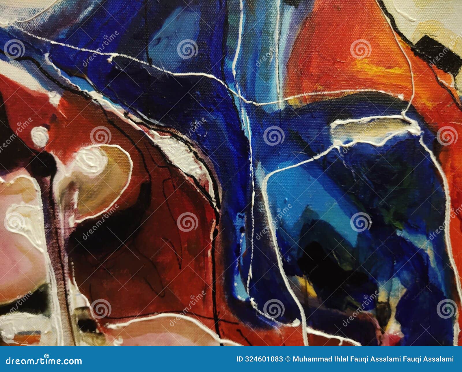 A Painting of Someone S Hand Using Abstract Paint that Has a High ...