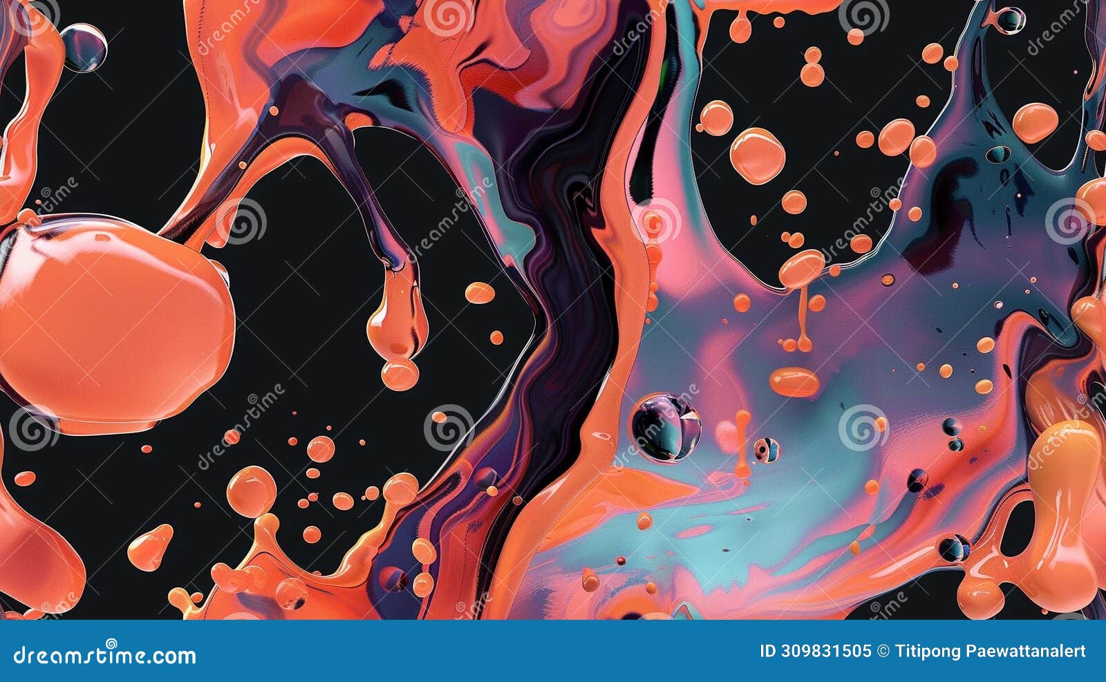 A Painting of a Splash of Paint with Many Different Colors Stock ...