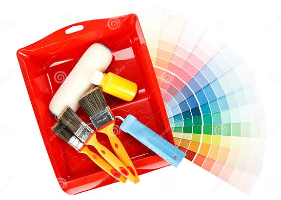 Painting Tools and Color Guide Stock Image - Image of design ...