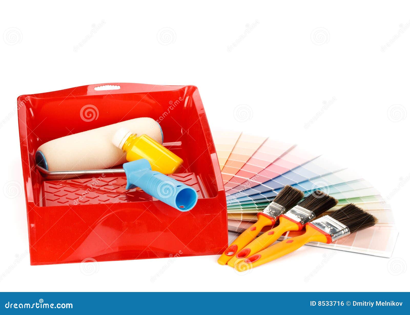 Painting Tools and Color Guide Stock Photo - Image of book ...