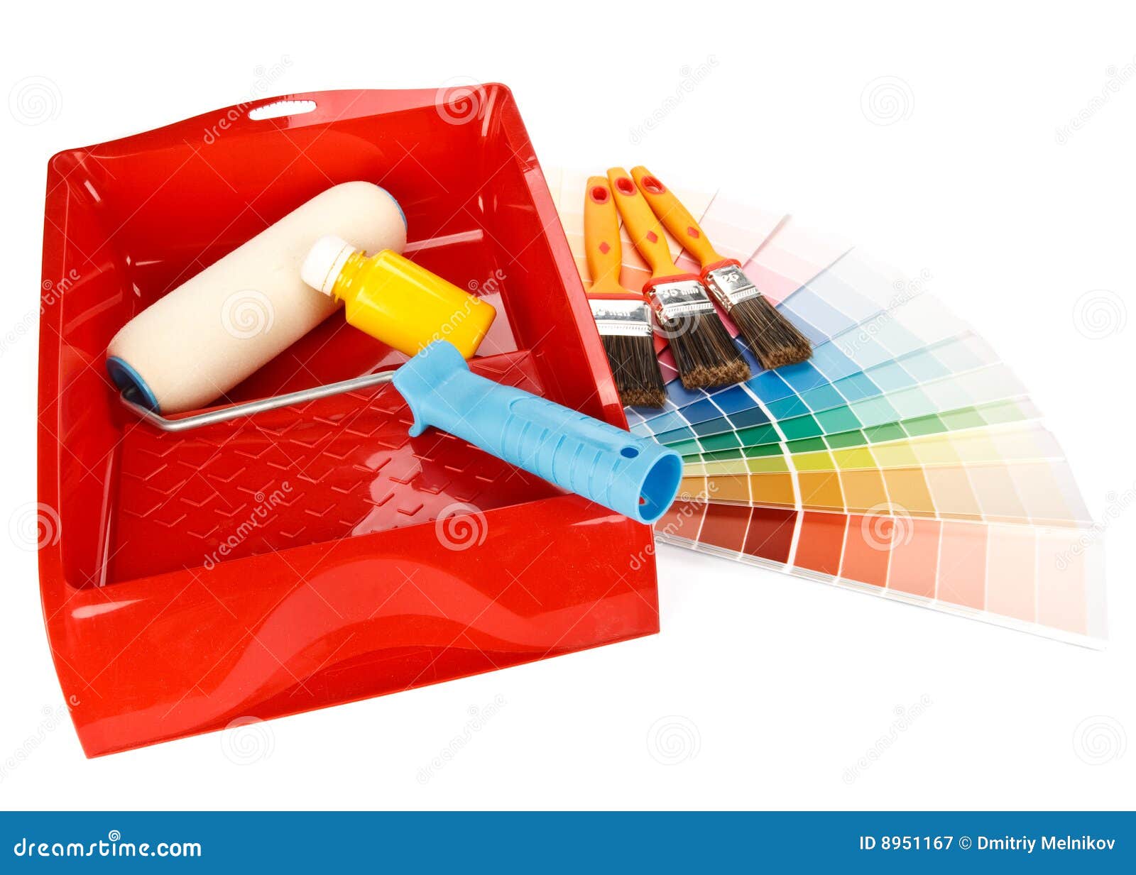 Painting Tools and Color Guide Stock Image - Image of interior, rainbow ...