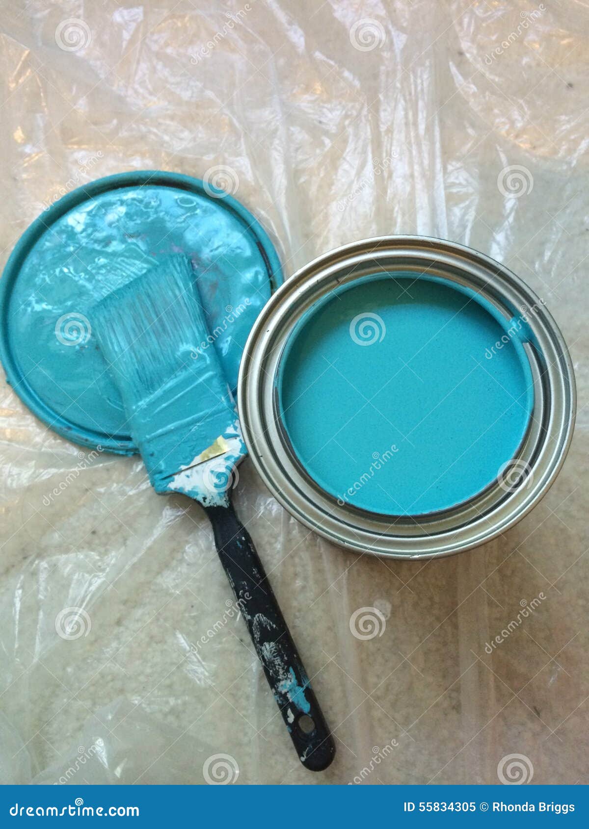 Painting Tools stock image. Image of brush, blue, liquid - 55834305