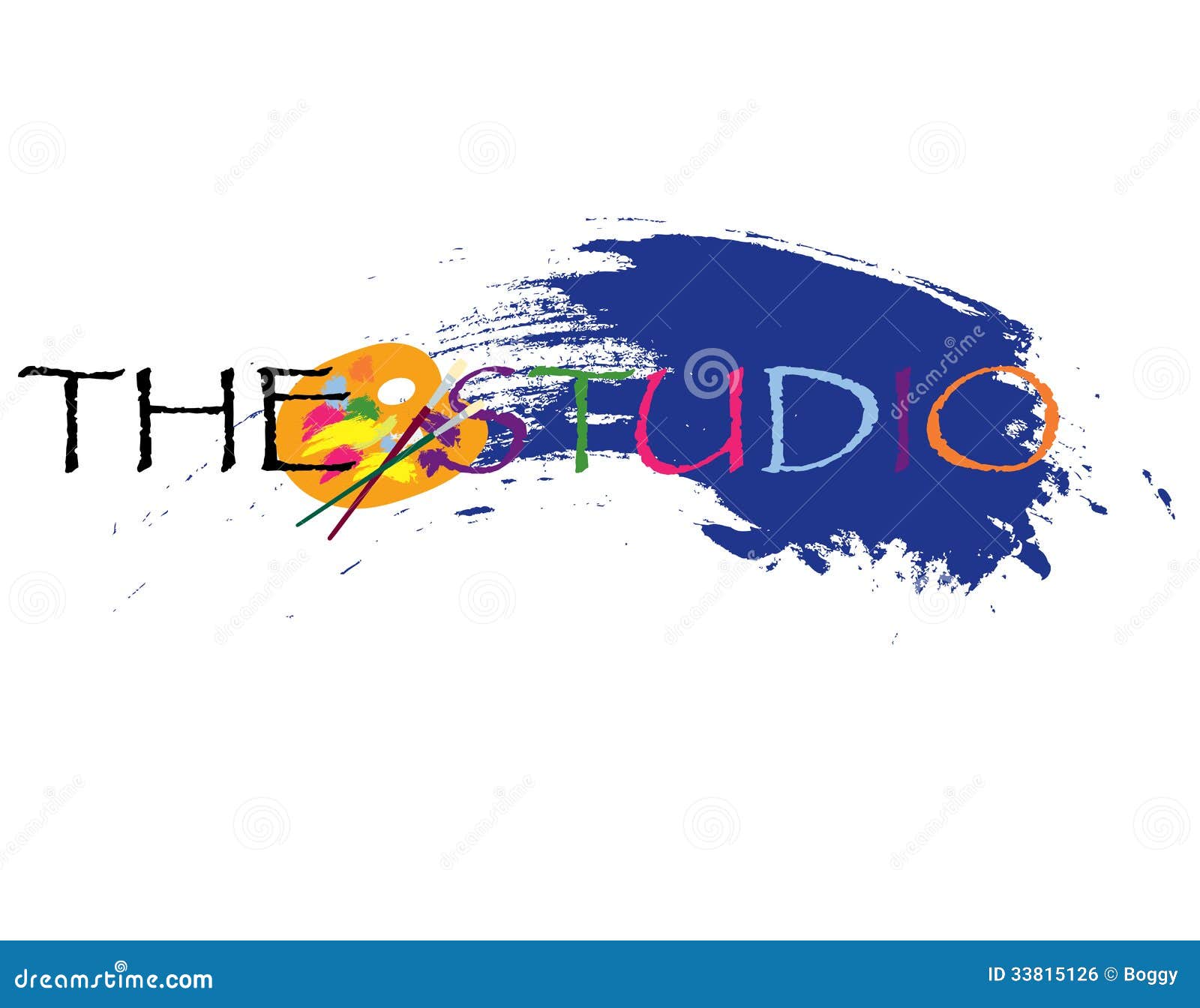 Painting stock vector. Illustration of palette, brush - 33815126