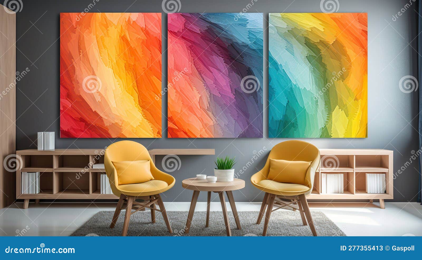 Painting Wall at Home with Multi Color, AI Generative Stock ...