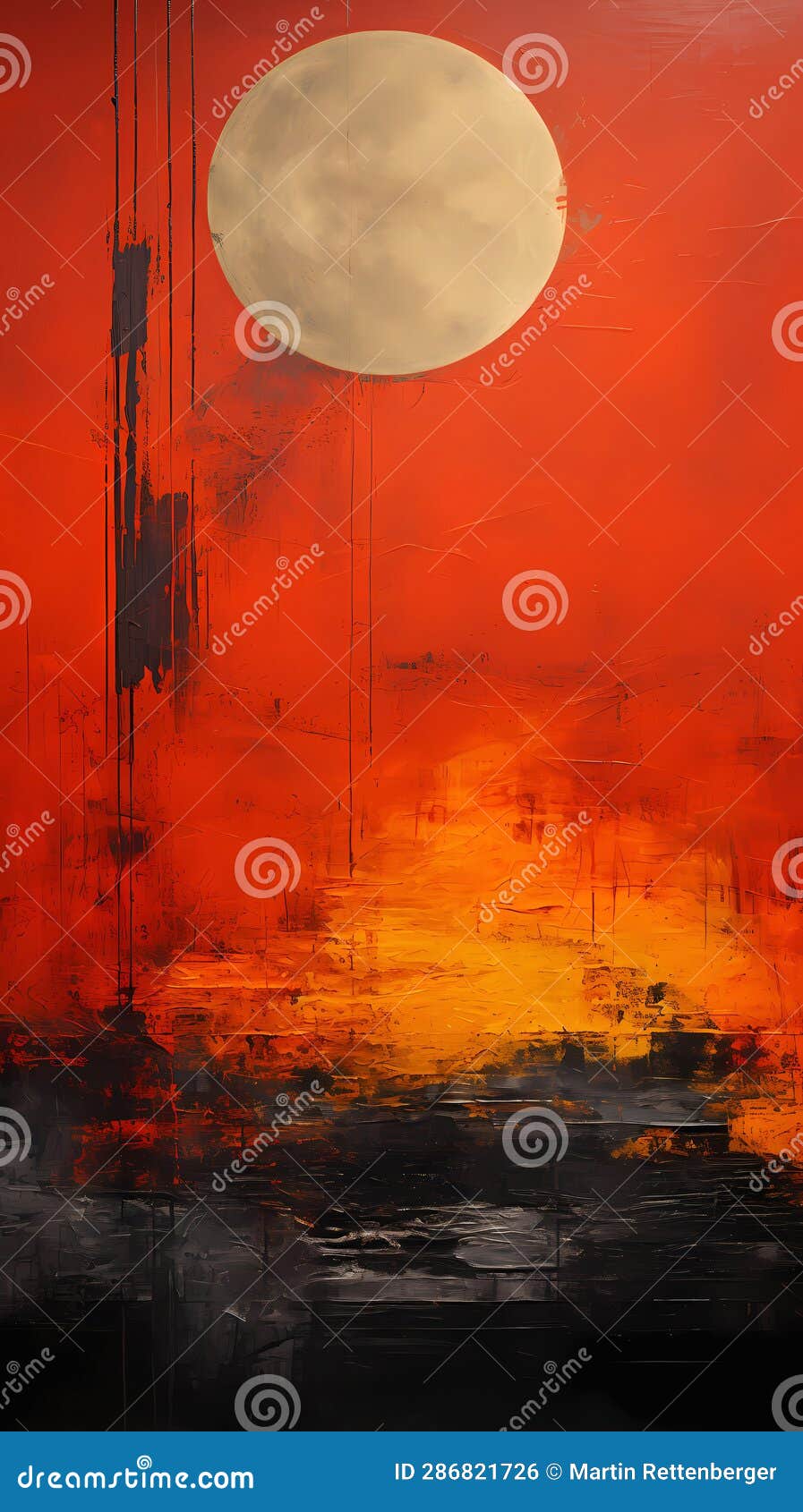 Painting with warm colors stock illustration. Illustration of texture ...