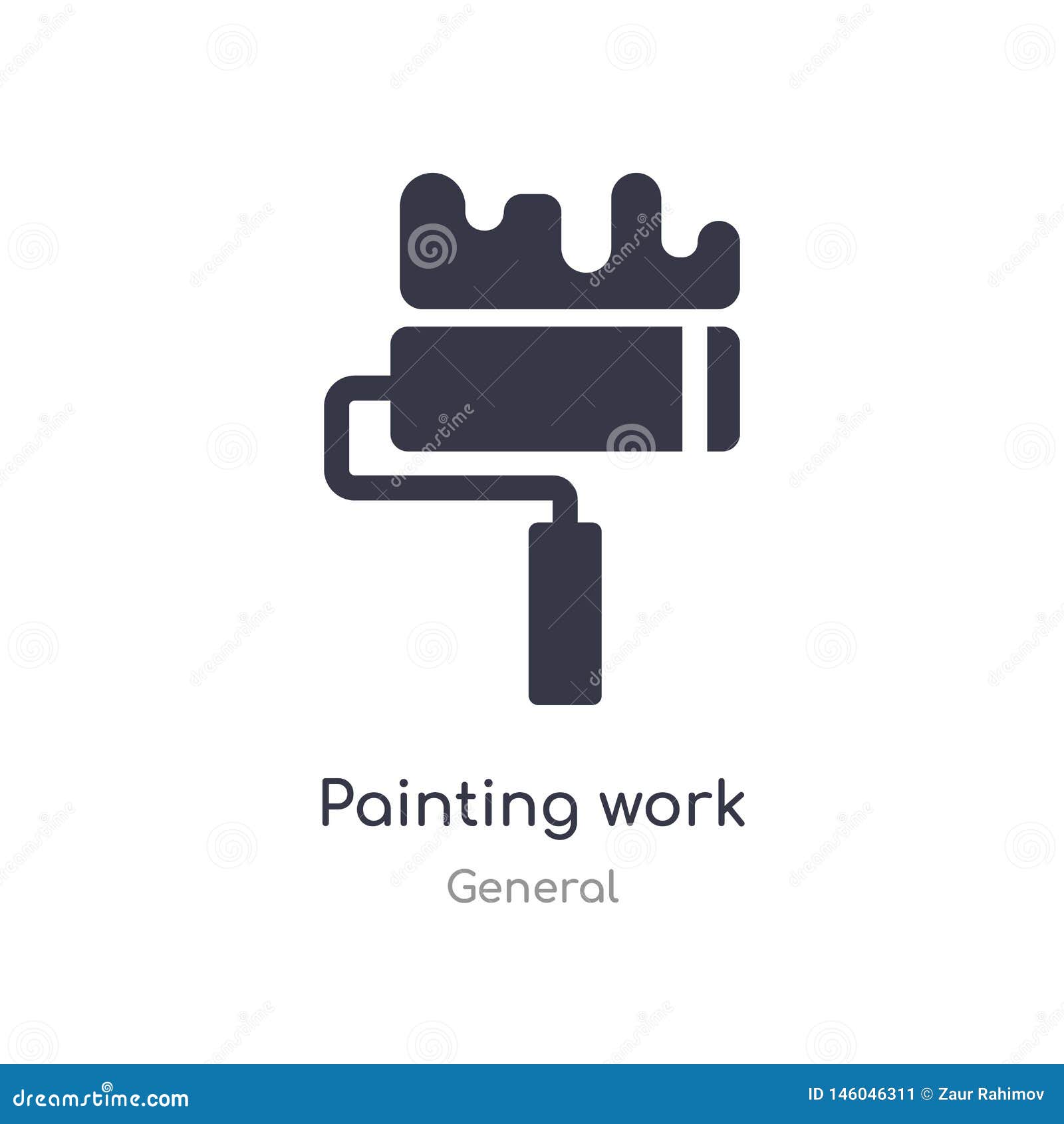 Painting Work Icon. Isolated Painting Work Icon Vector Illustration ...