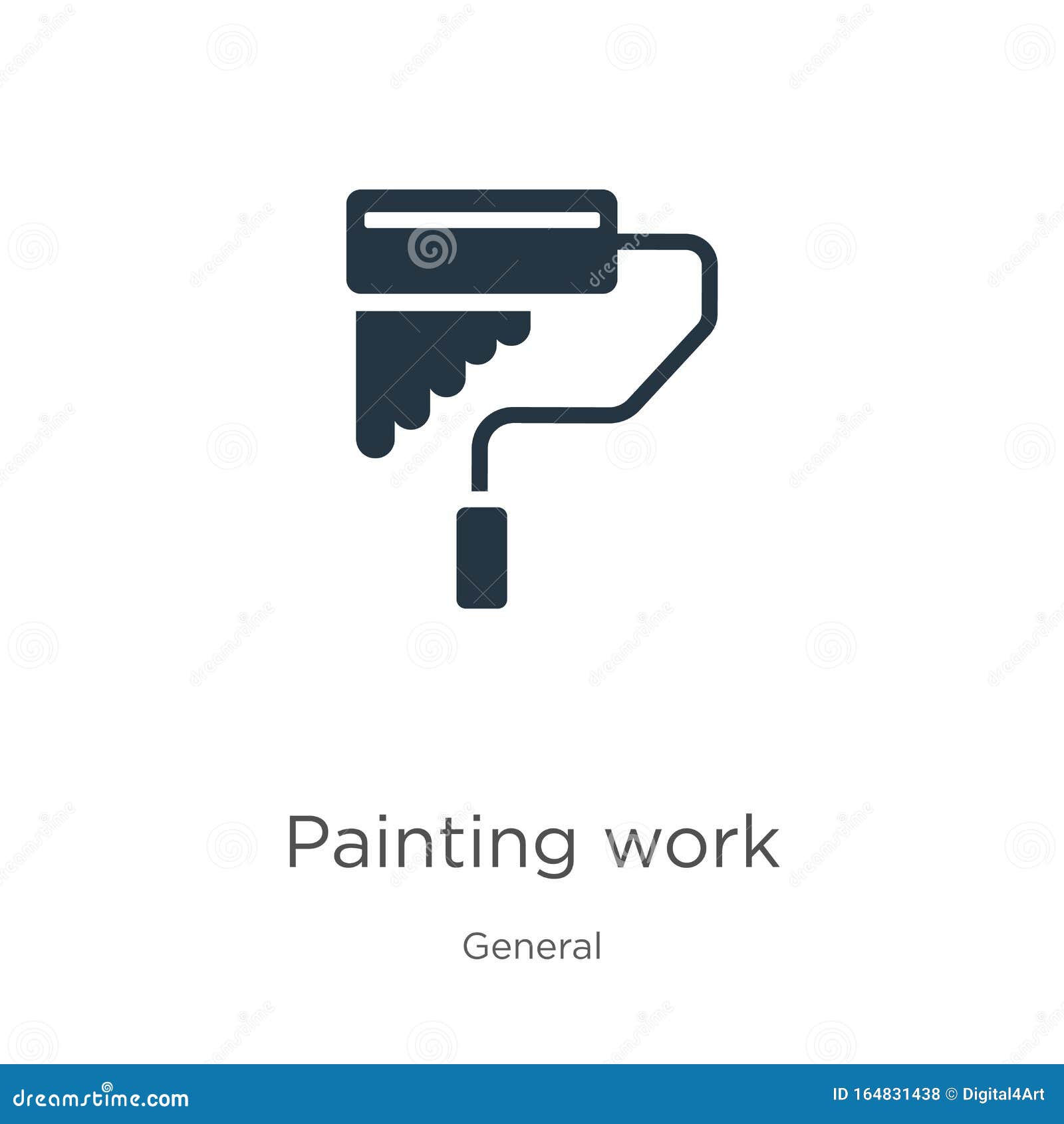 Painting Work Icon Vector. Trendy Flat Painting Work Icon from General ...