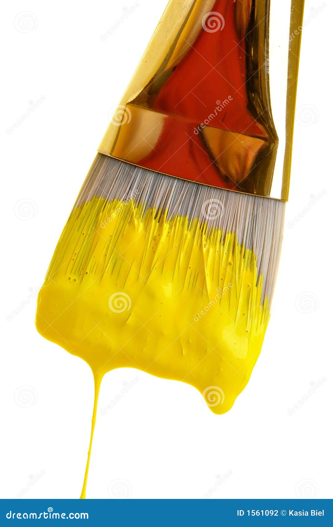 Painting in yellow stock photo. Image of creative, dripping - 1561092