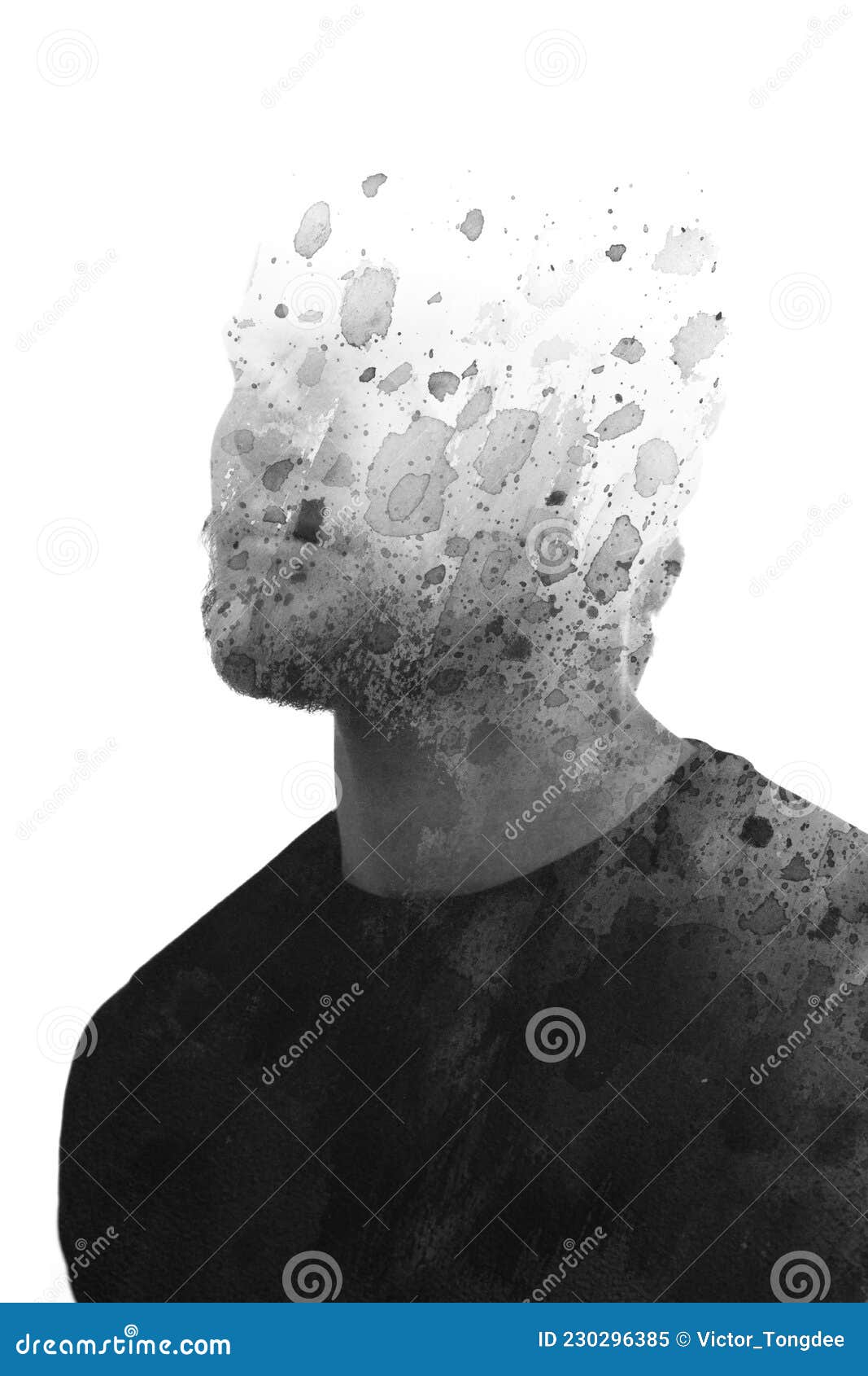 Paintography. Creative Portrait of Unrecognizable Person. Stock Image ...