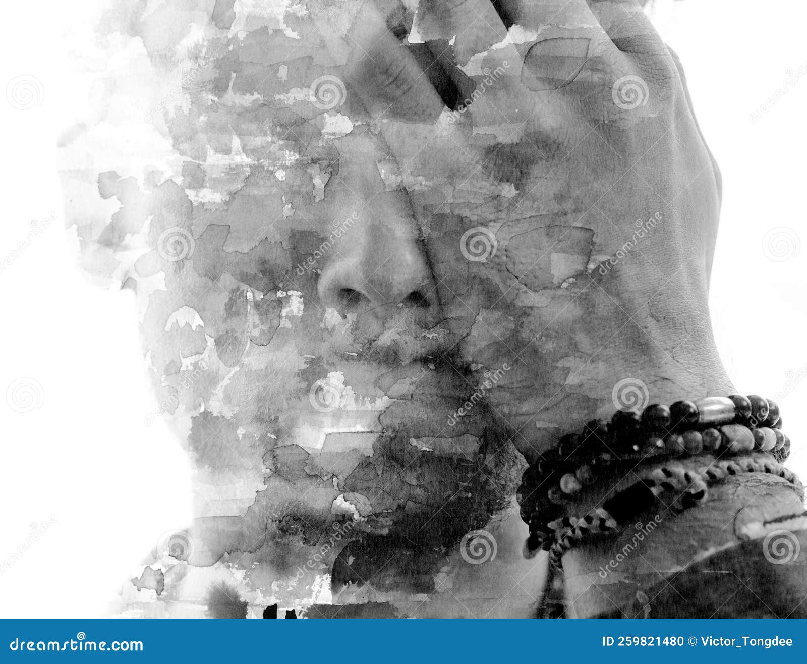 Stillness through Adversity. Paintography Portrait Stock Photo - Image ... Stillness through Adversity. Paintography Portrait Stock Photo - Image ...