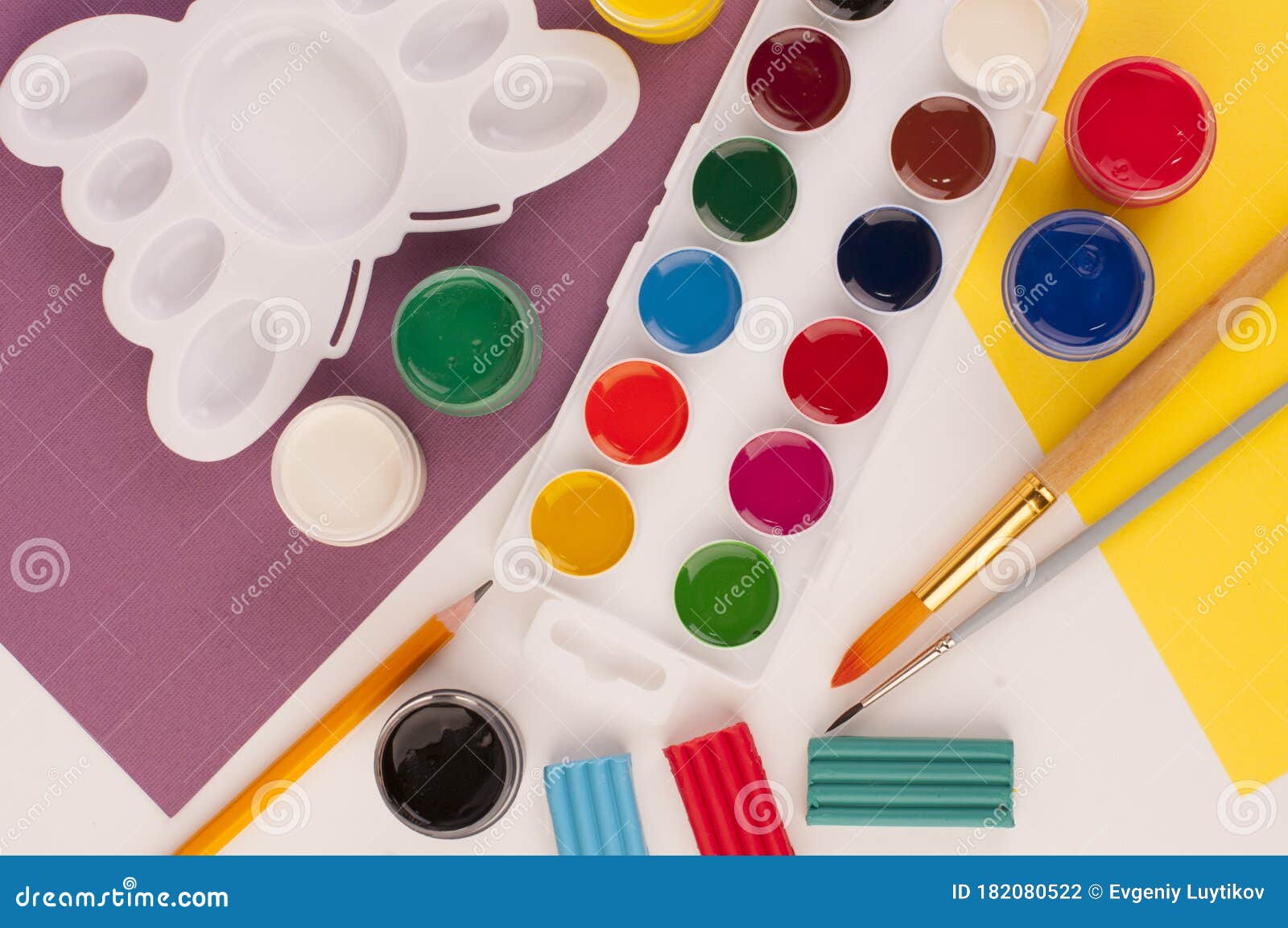 Paints for creativity stock photo. Image of hobby, artistic - 182080522