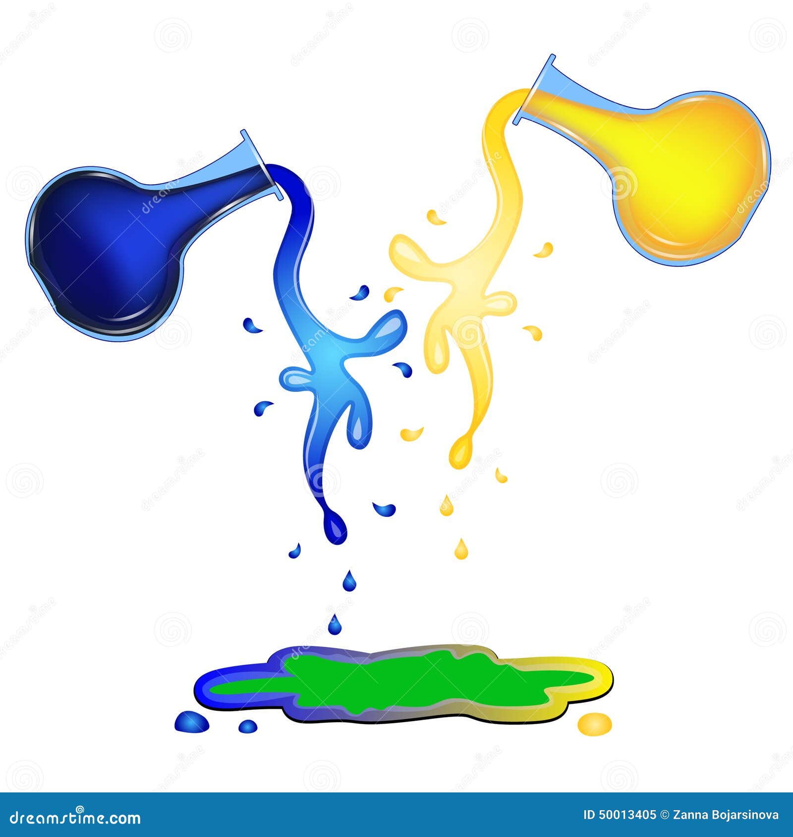 Paints Mixing. Stock Vector - Image: 50013405