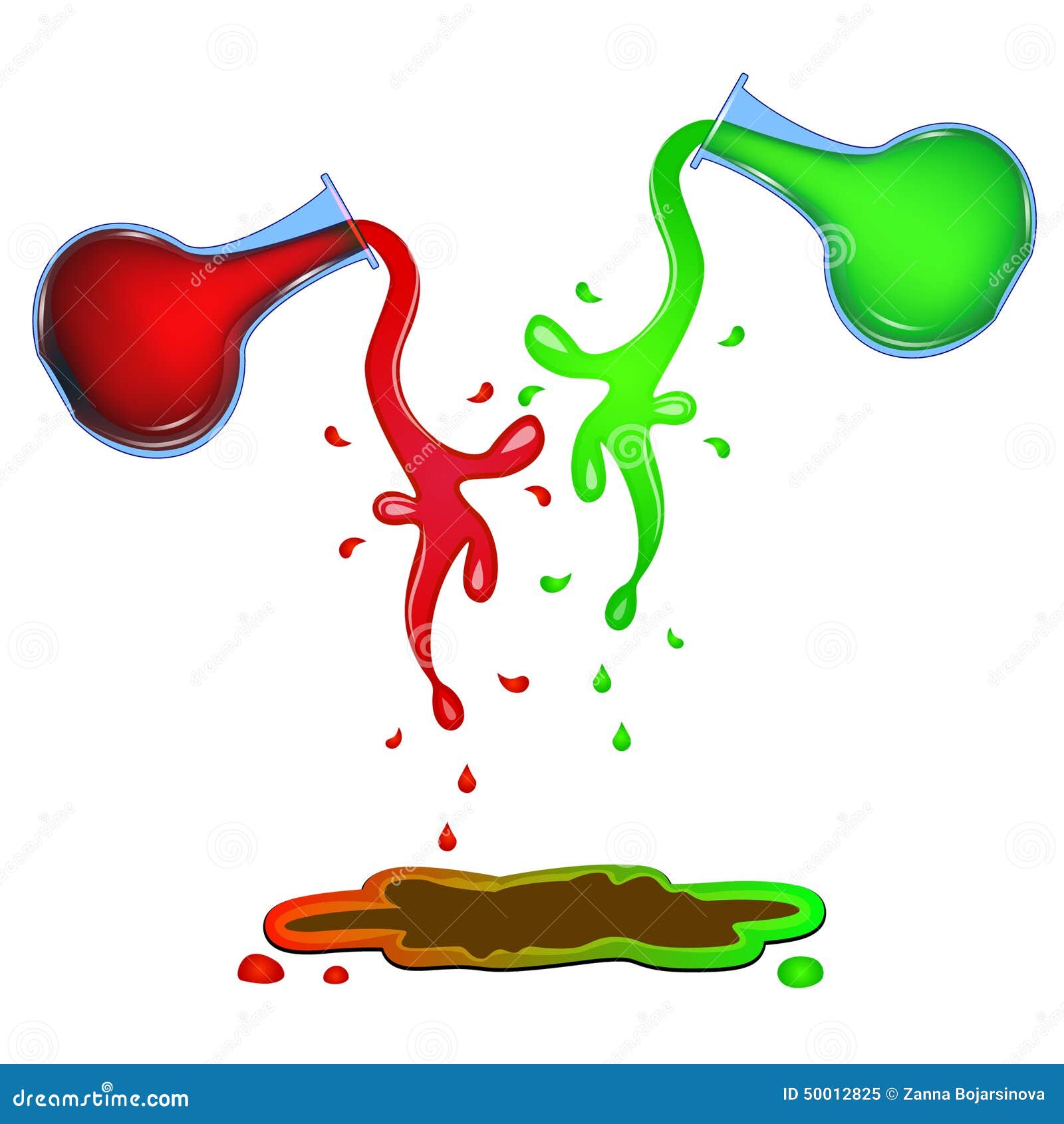 Paints mixing. stock vector. Illustration of flow, paints - 50012825