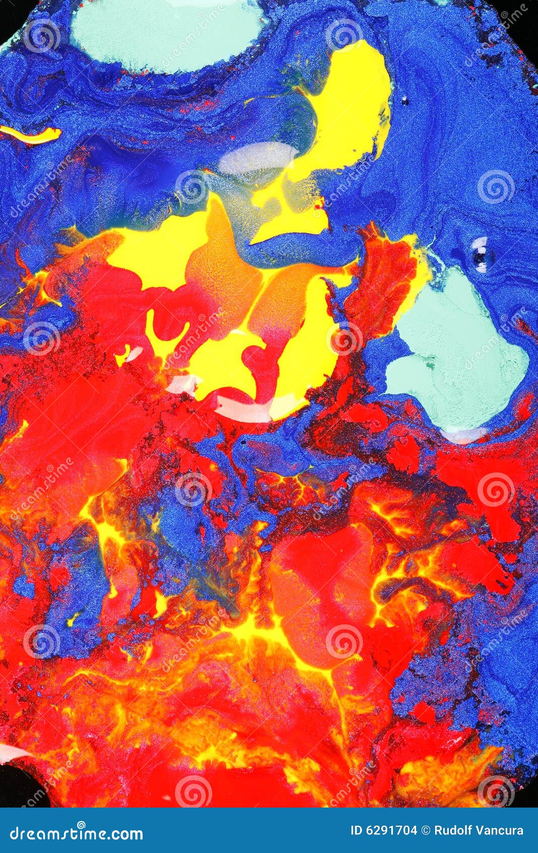Paints mixing together stock photo. Image of bright, abstract - 6291704