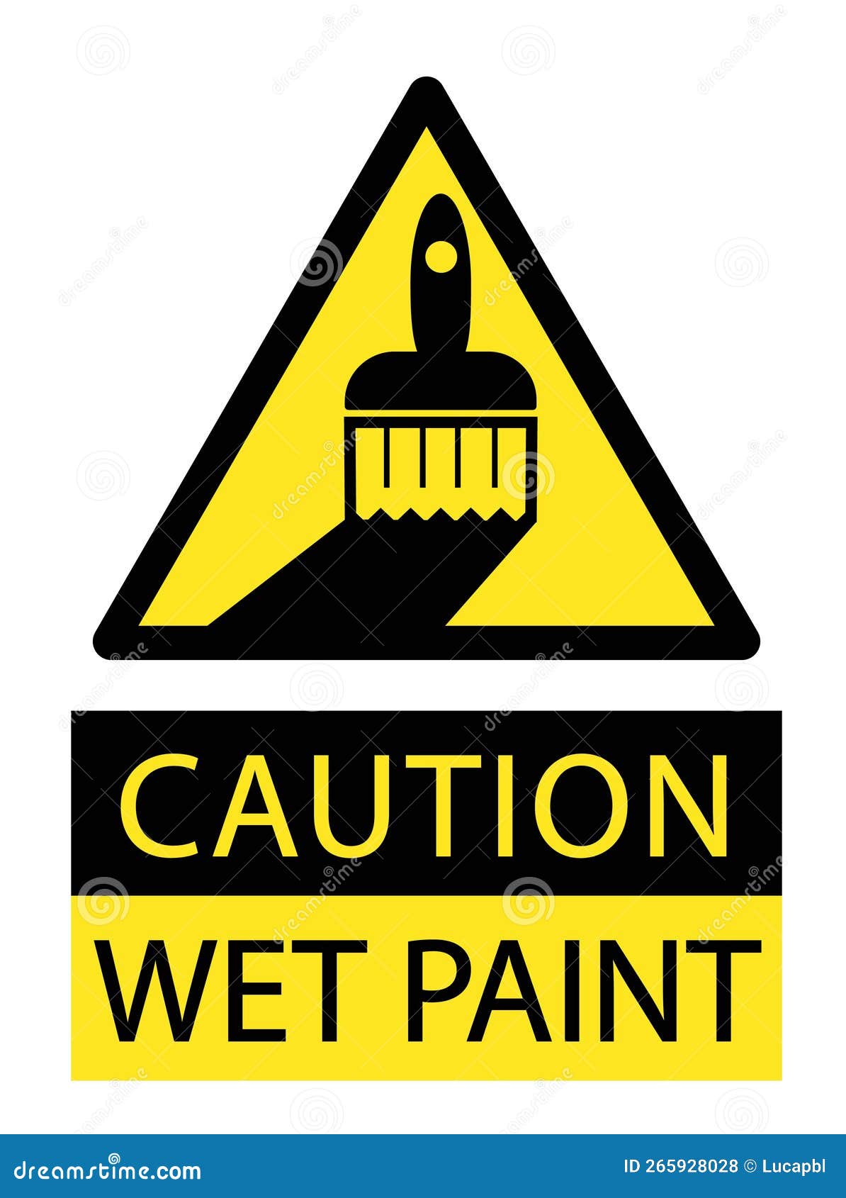 Caution Wet Paint Symbol Sign, Vector Illustration, Isolated On White ...