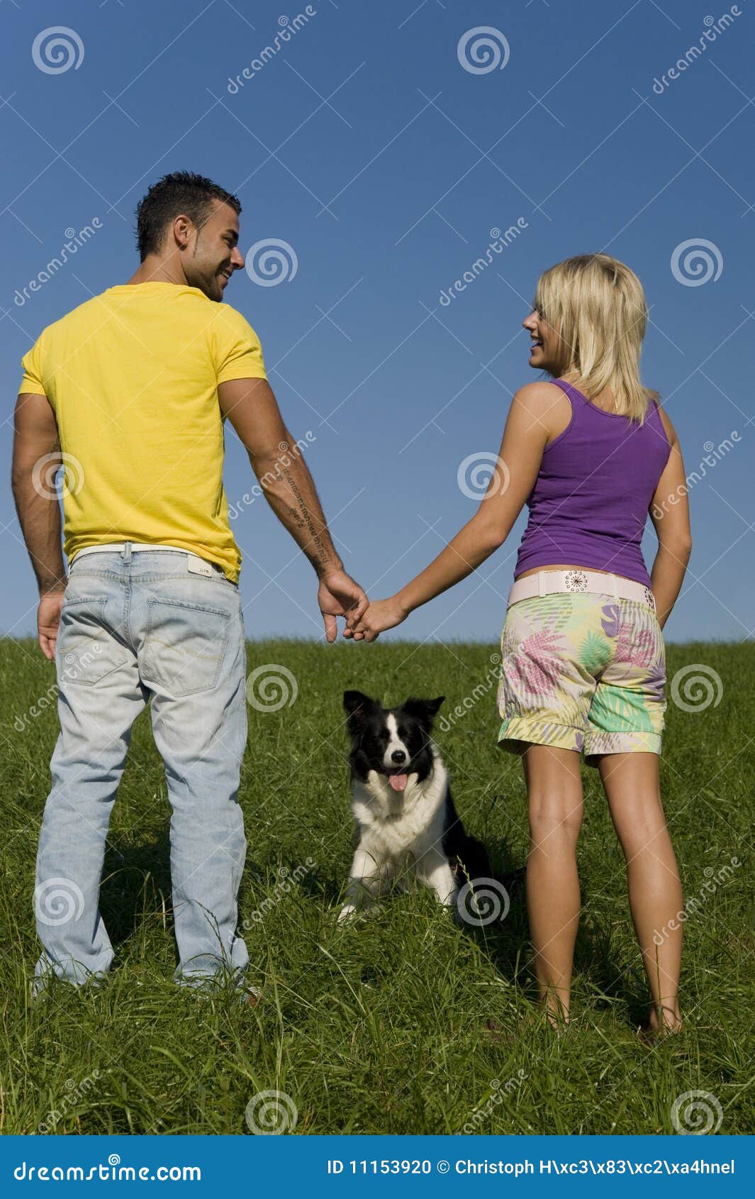 Pair stock photo. Image of friends, meadow, clothes, animal - 11153920