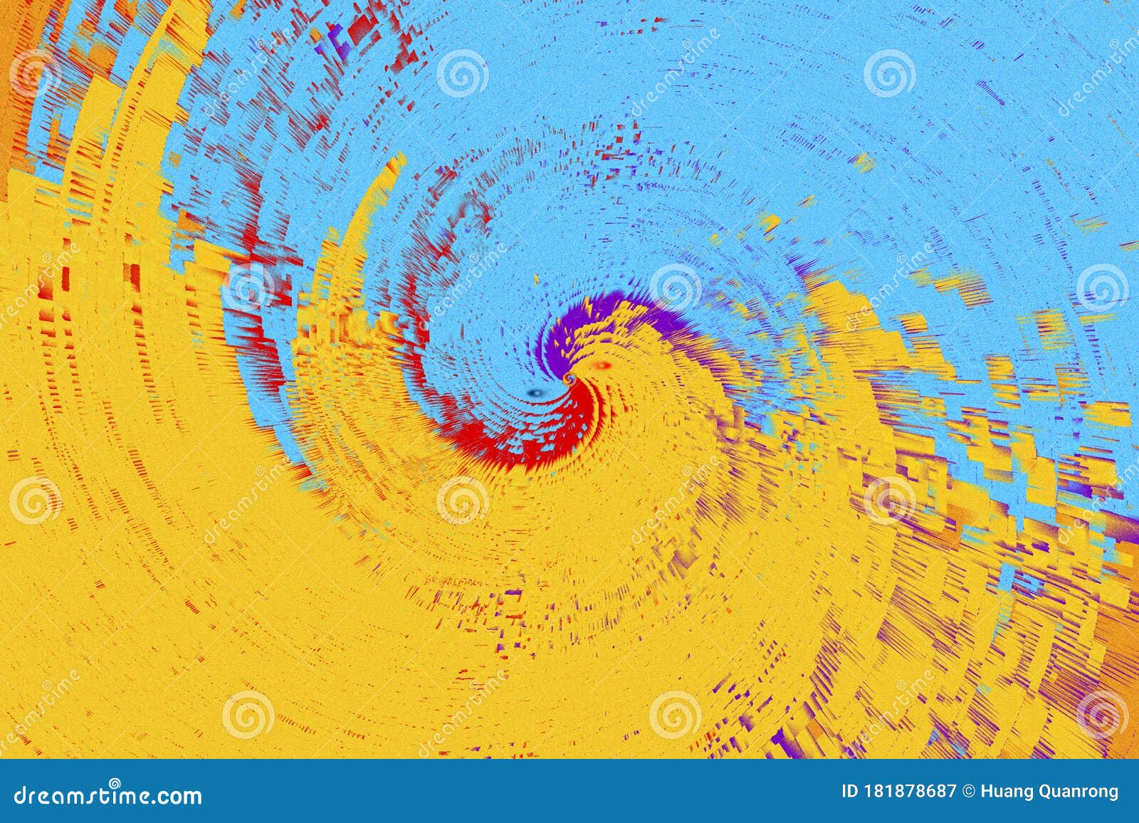 A Pair of Abstract Phoenix Figures Flying in Blue and Yellow. Stock ...