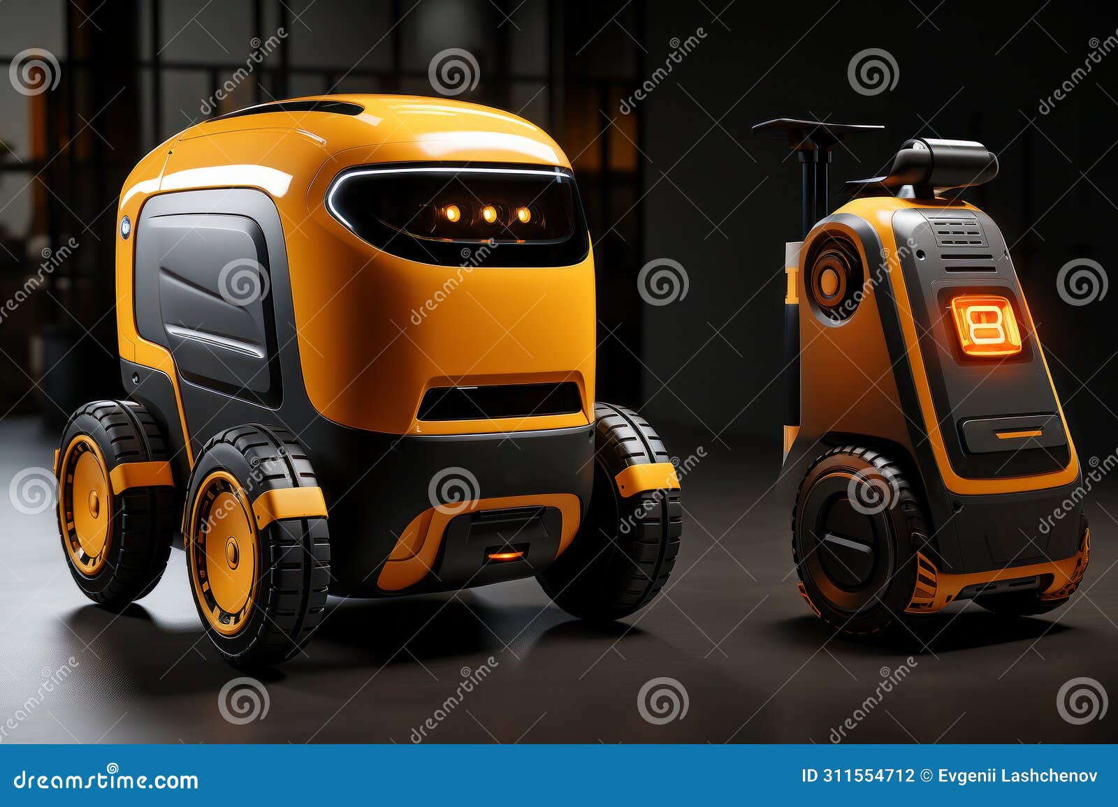 A Pair of Advanced Service Robots, Showcasing Mobility and Design in ...