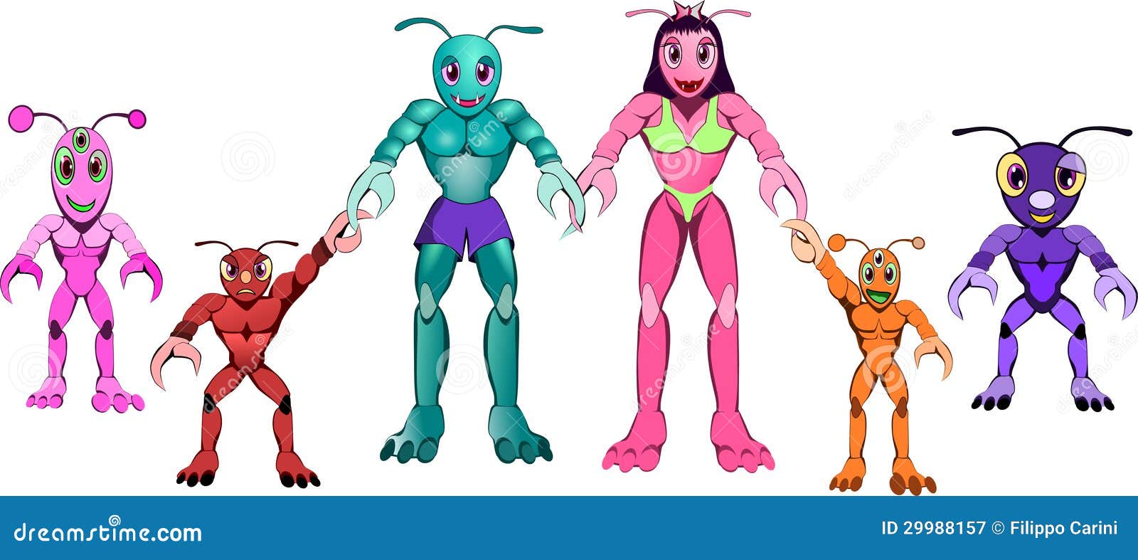 Alien children stock illustration. Illustration of love - 29988157