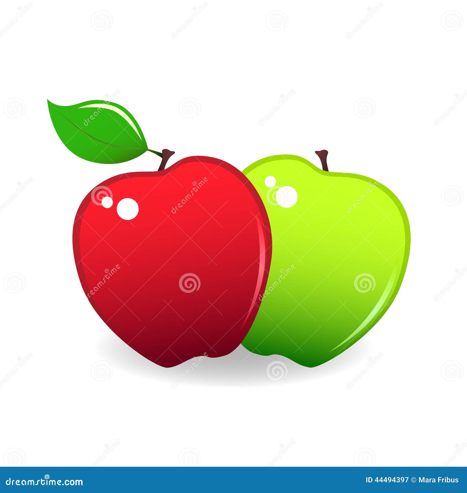 Pair of apples stock vector. Illustration of pair, simple - 44494397