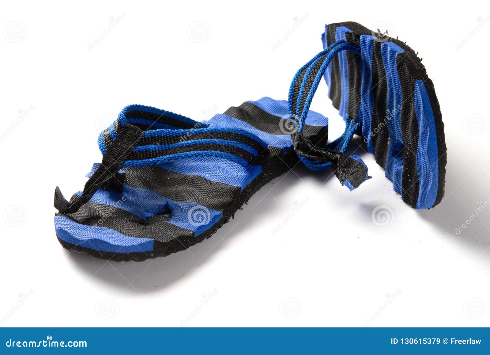 Pair of Badly Broken Slippers Stock Image - Image of worn, leisure ...
