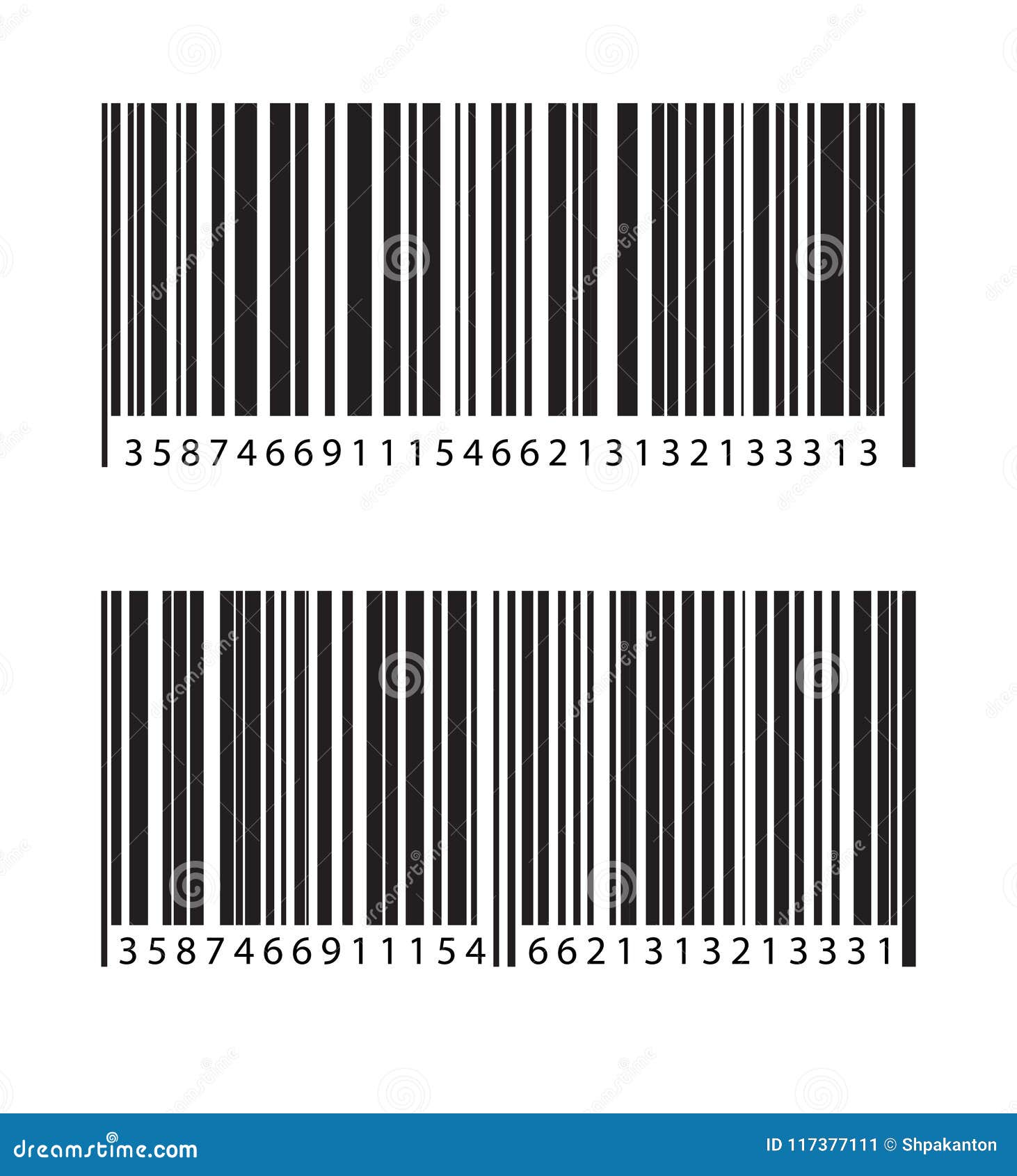 Pair of Bar Code Labels. Vector Illustration. Stock Vector ...