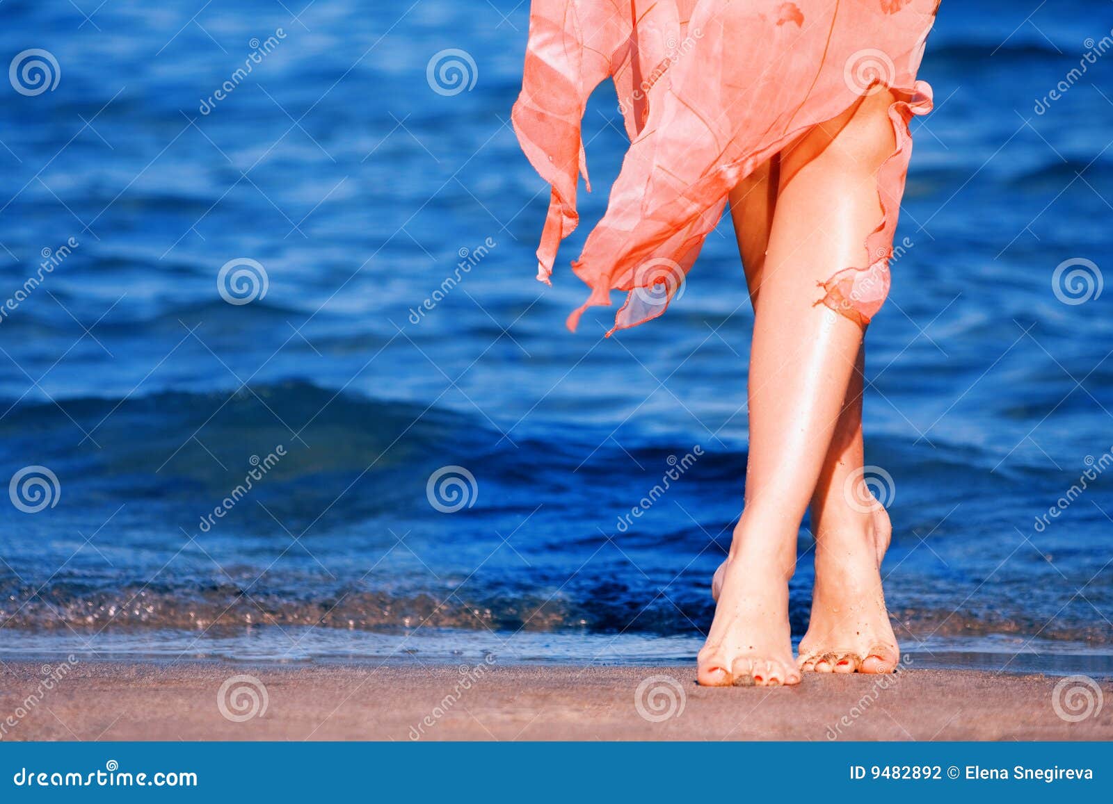 Pair of Beautiful Feet Dancing on a Beach Stock Photo - Image of female ...