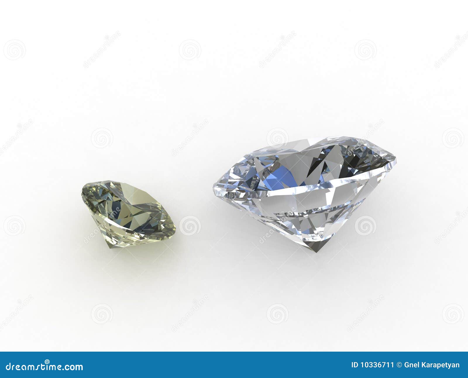 Pair of Beautiful Round Diamonds Stock Illustration - Illustration of ...