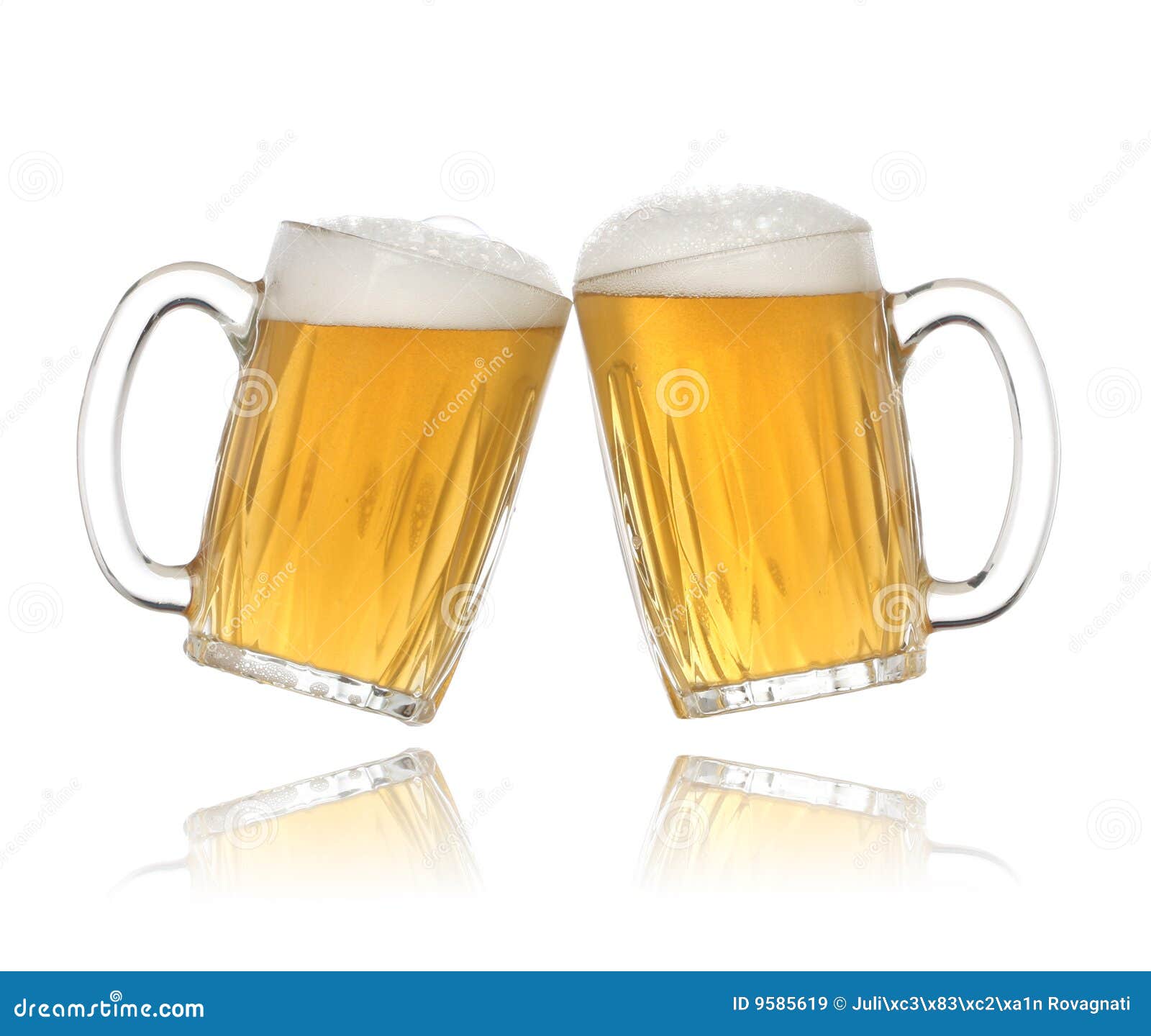 Pair of Beer Glasses Making a Toast Stock Image - Image of glasses ...