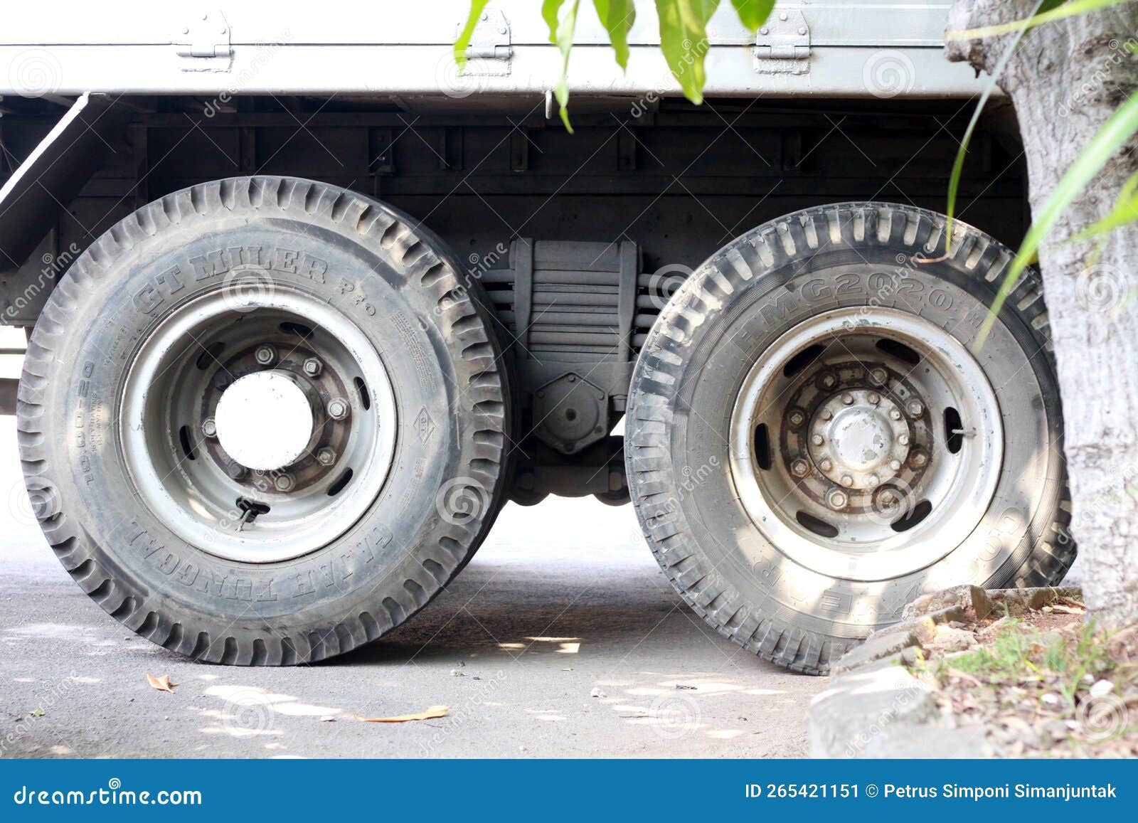 A Pair of Big Size Wheels from a Big Truck Stock Image - Image of jeep ...