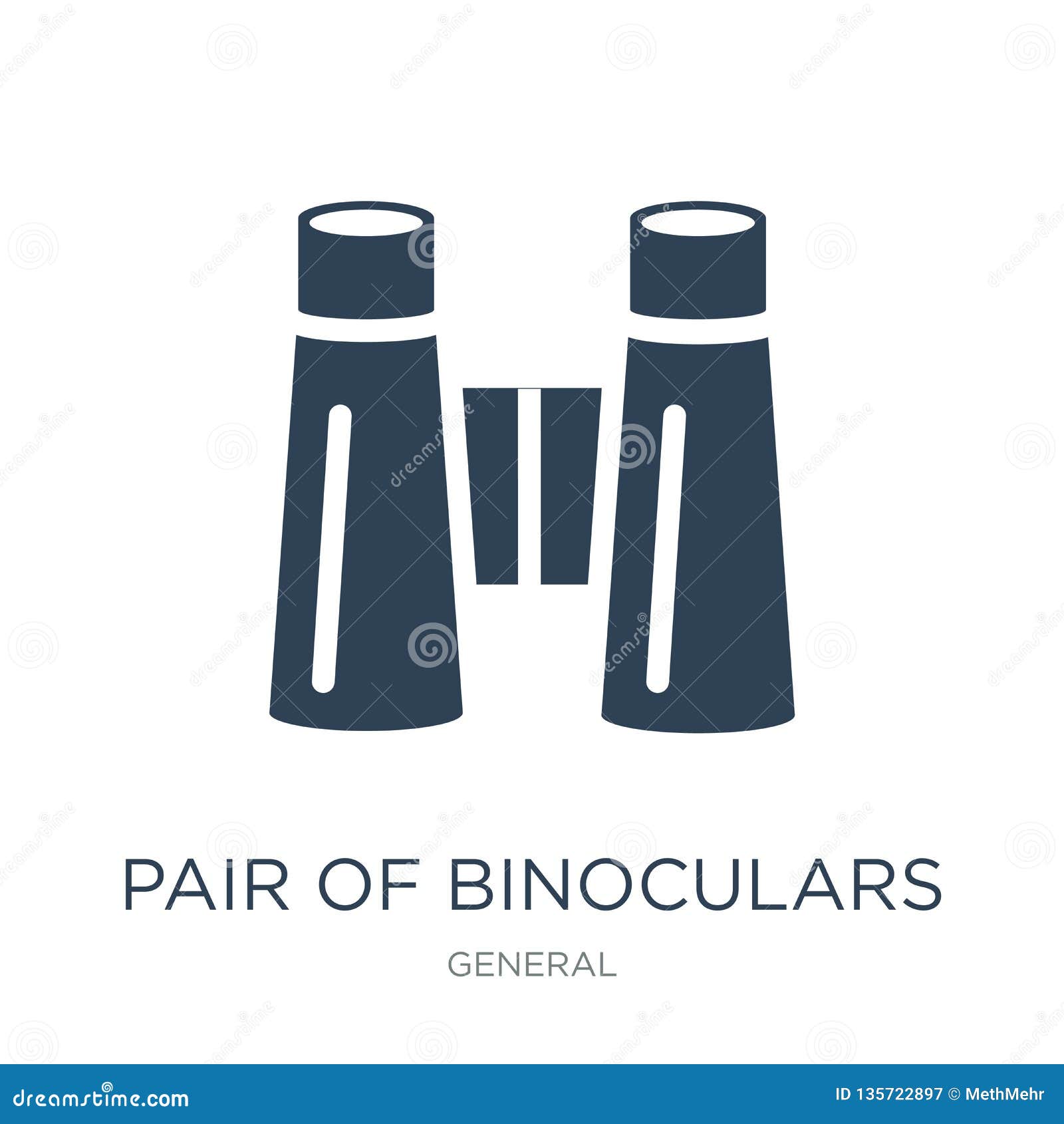 Pair of Binoculars Icon in Trendy Design Style. Pair of Binoculars Icon ...