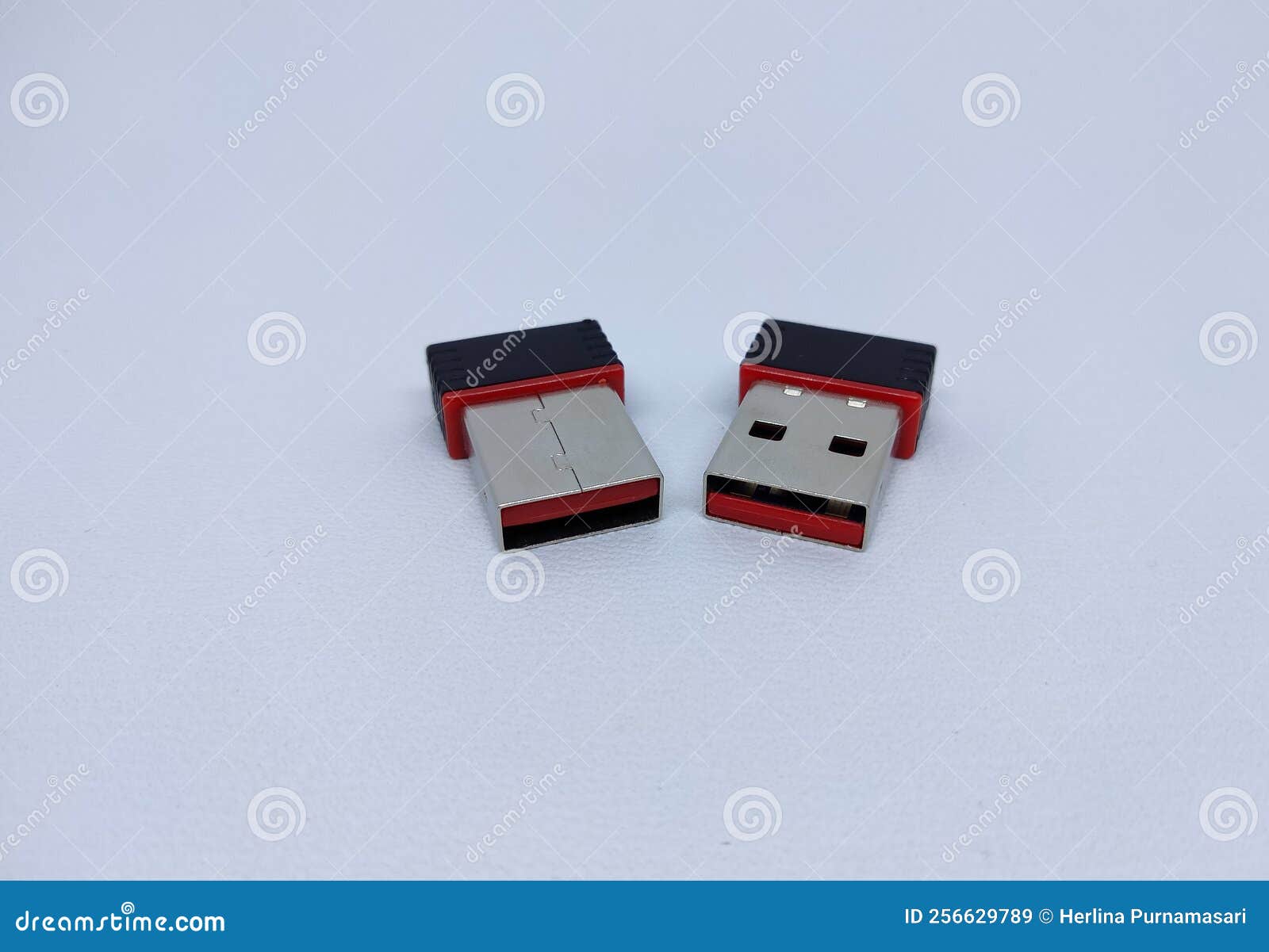 A Pair of Black and Red Bluetooth Usb Dongles on a White Background ...