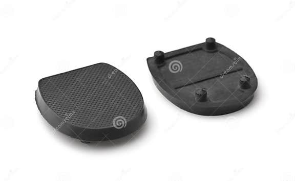 Pair of Black Replacement Shoe Heel Pieces Stock Image - Image of ...