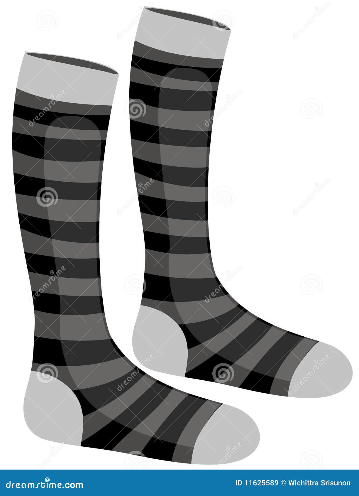 Pair of black socks stock illustration. Illustration of fabric - 11625589