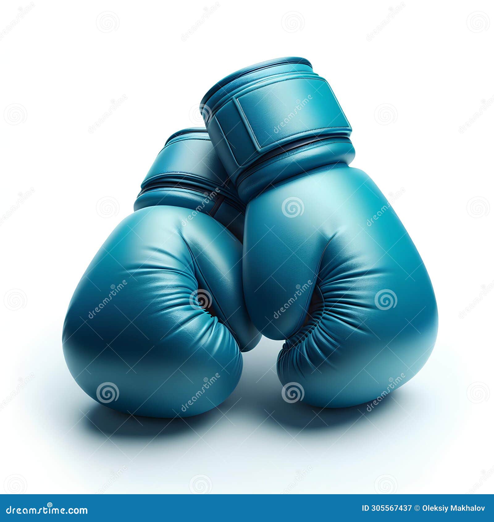 Pair of Blue Boxing Gloves Isolated on White Stock Illustration ...