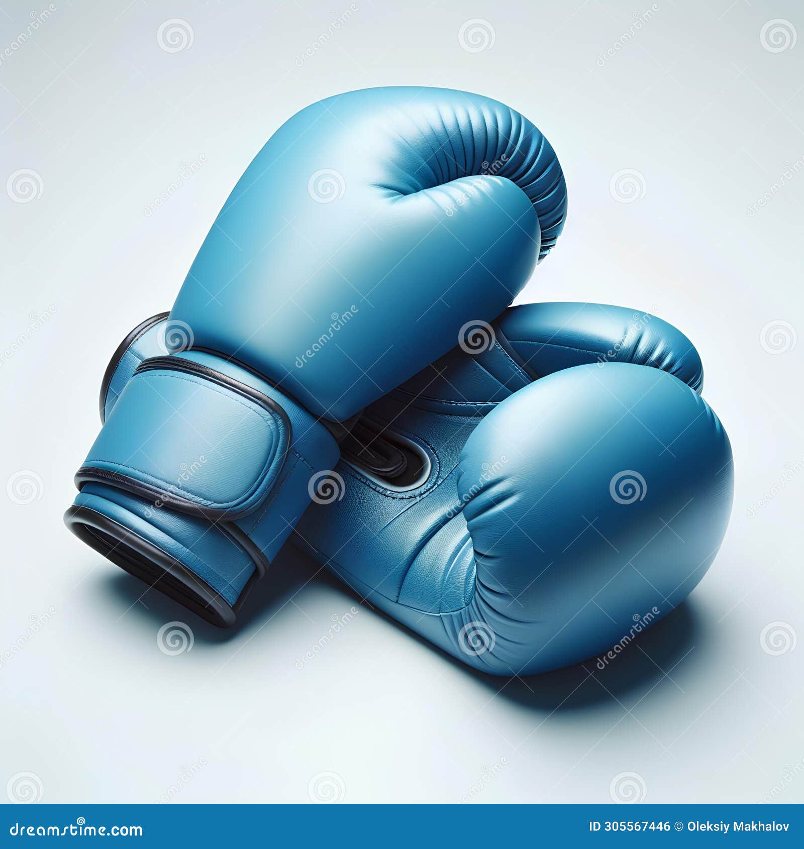 Pair of Blue Boxing Gloves Isolated on White Stock Illustration ...