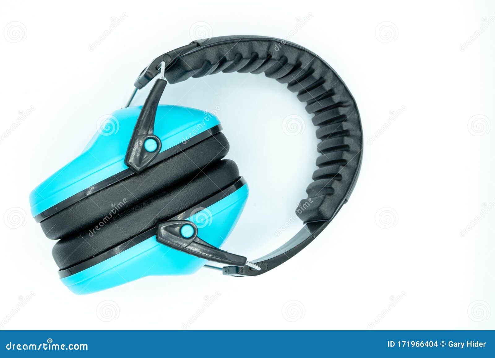 A Pair of Blue Children S Ear Defenders Isolated on a White Background ...