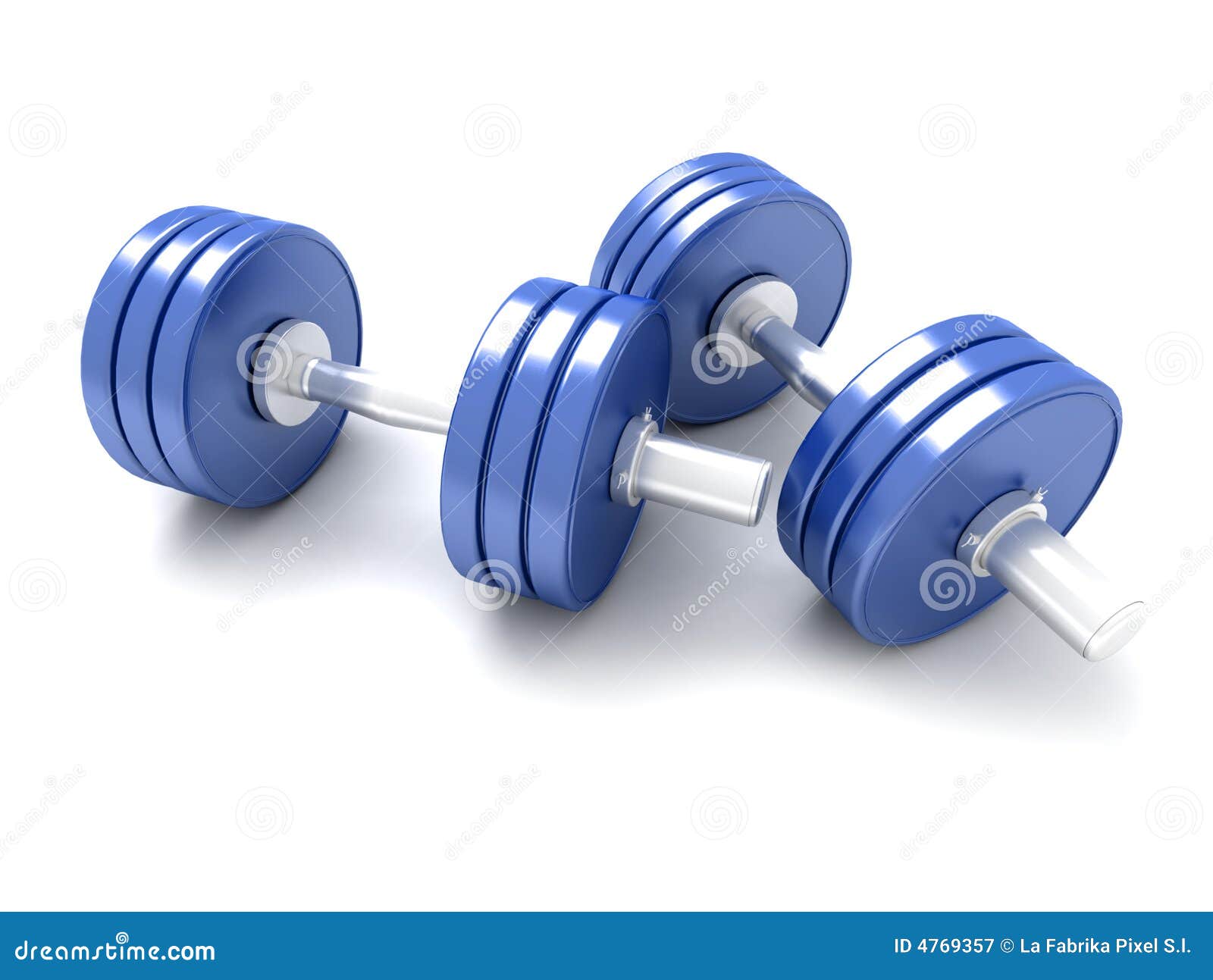 Pair of blue dumbbells stock illustration. Illustration of hand - 4769357