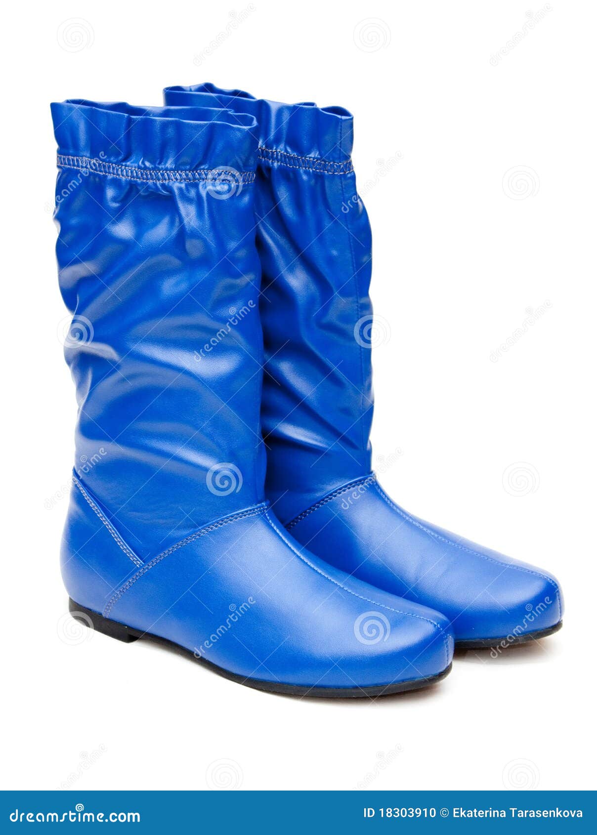 Pair of blue female boots stock photo. Image of boot - 18303910